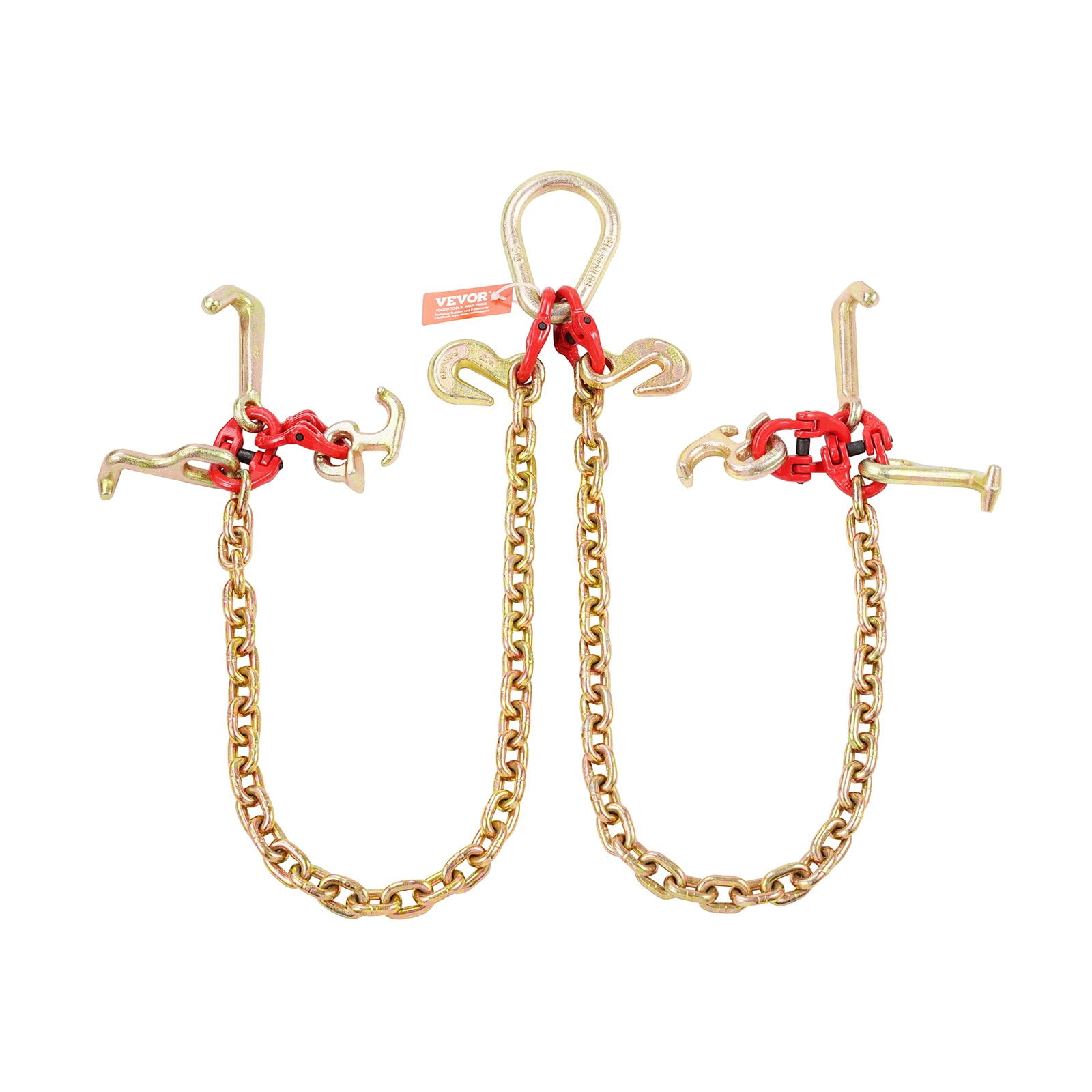 VEVOR 10,800lb G80 Tow Chain Kit w/ RTJ & Grab Hooks (5/16" x 3 ...