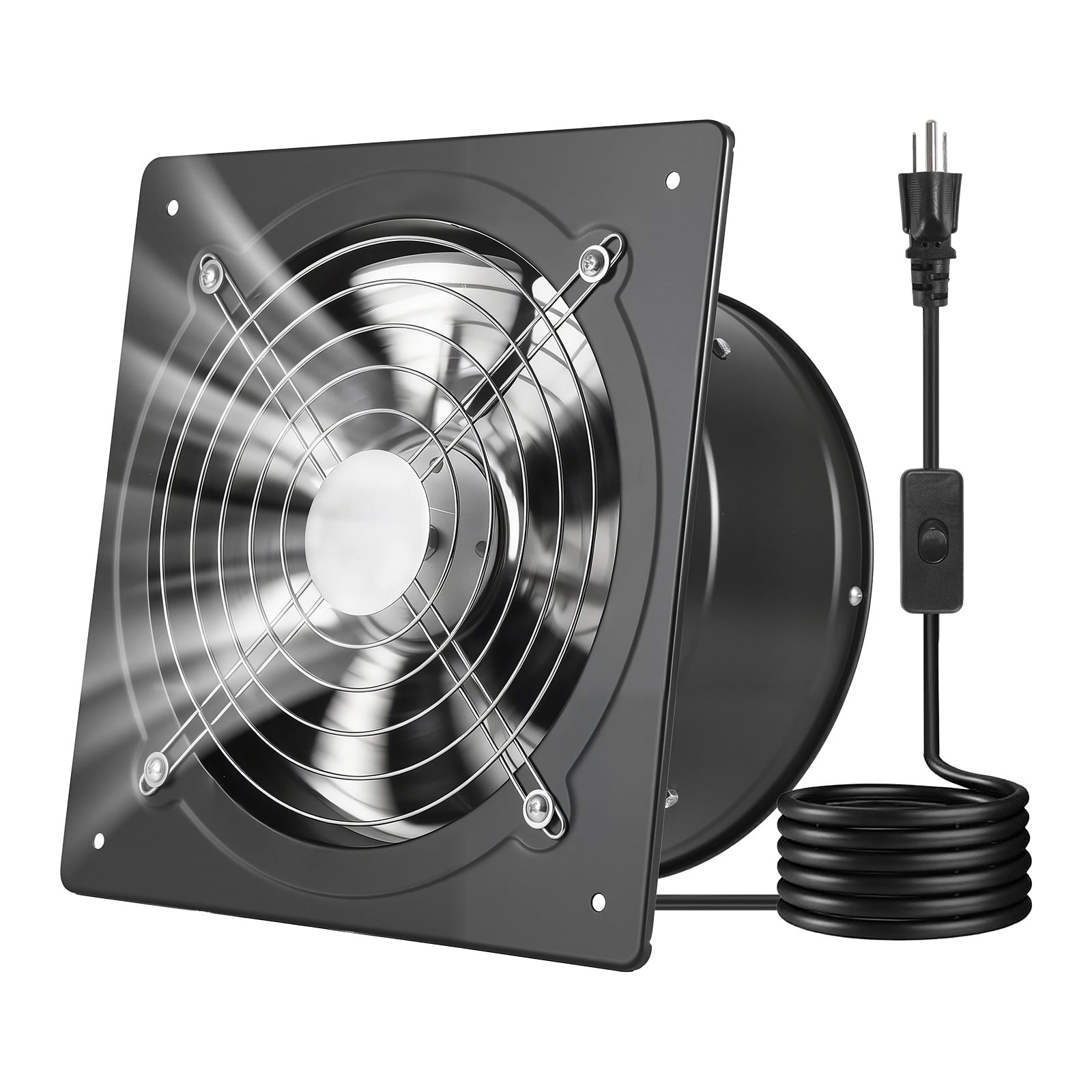 VEVOR 10 Inch Exhaust Fan, 988 CFM High Velocity Wall Mount Vent Fan ...