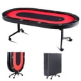 VEVOR 10 Player Foldable Poker Table, Blackjack Texas Holdem Poker ...