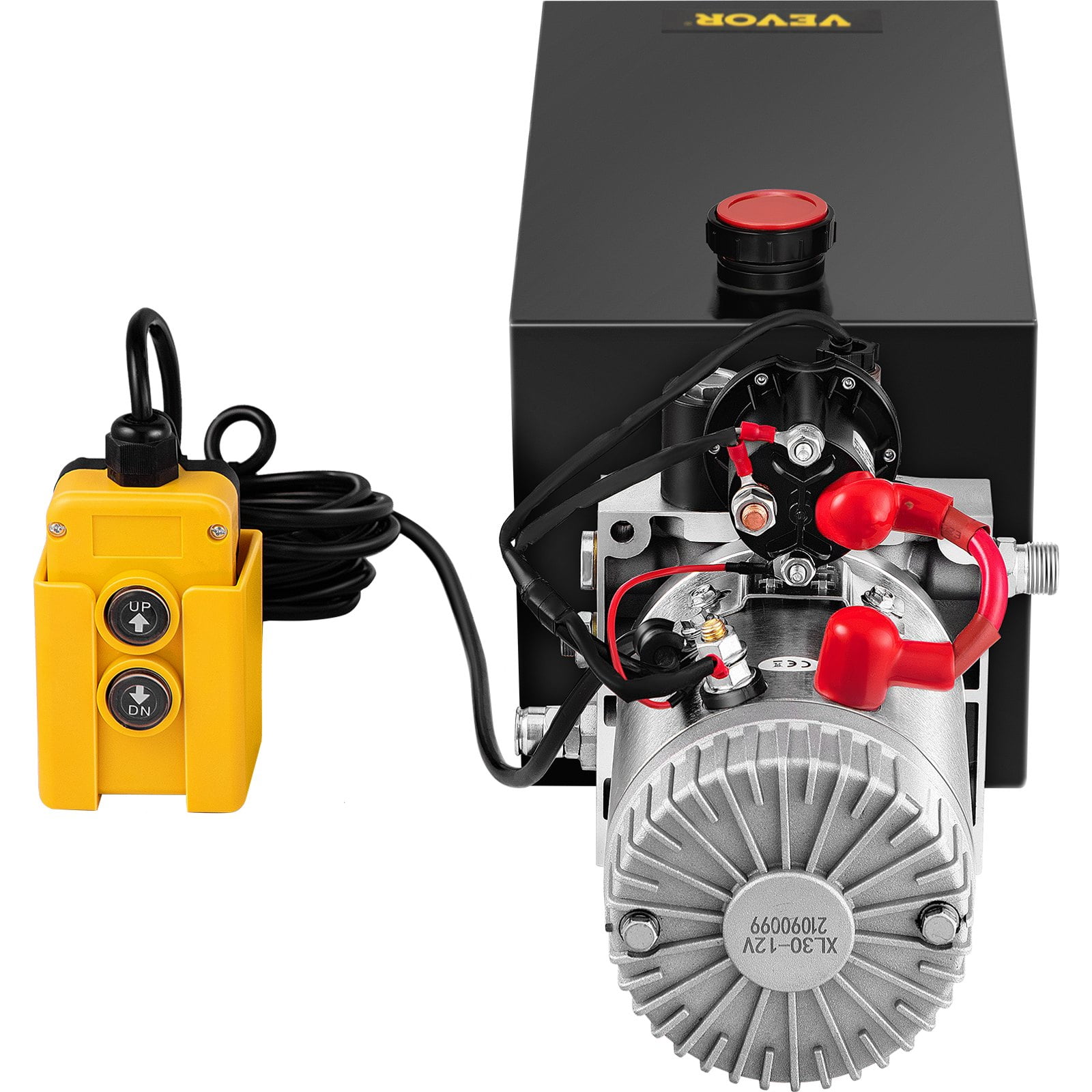 VEVOR 10 Quart Hydraulic Pump, Single Acting, 12V DC Power Unit with ...