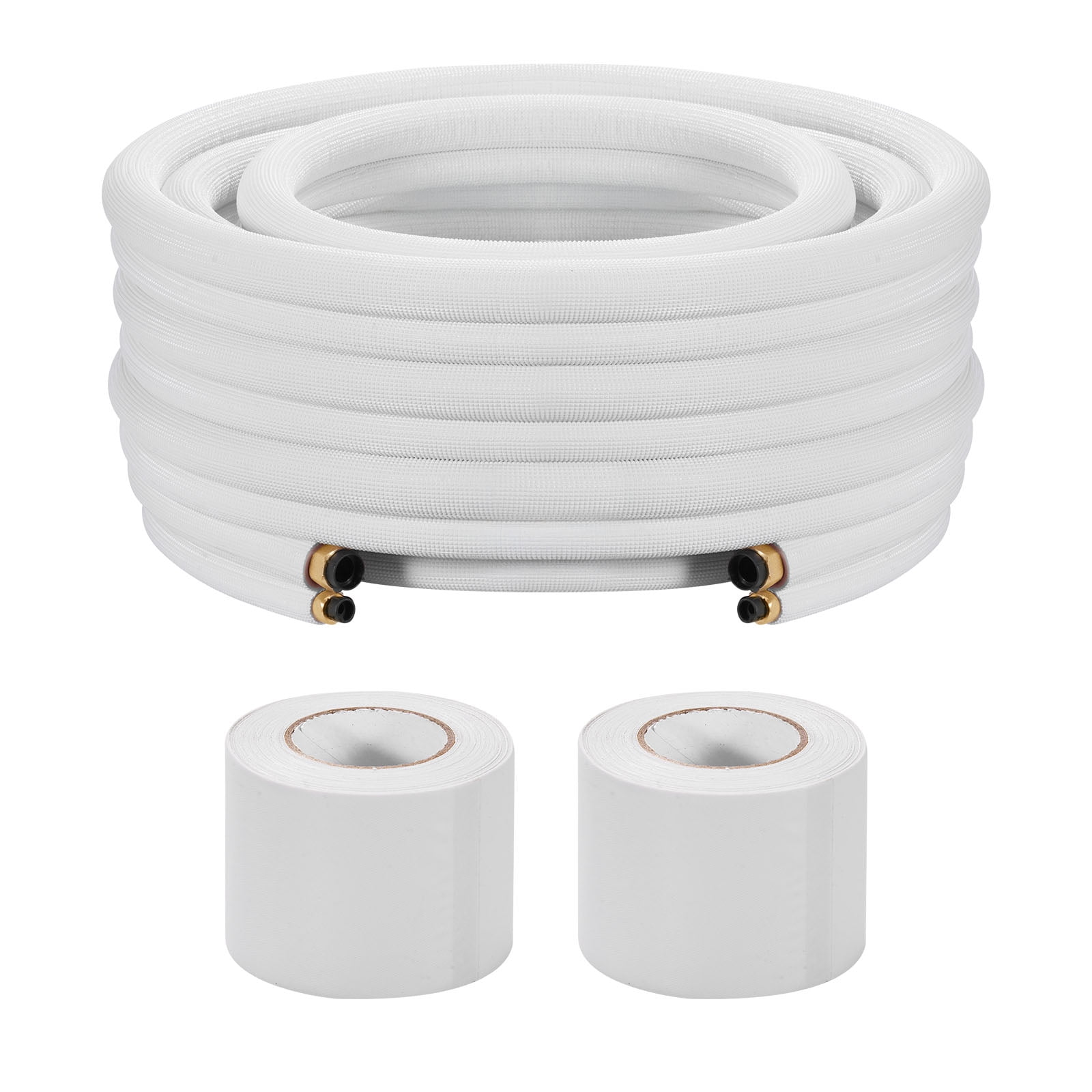 VEVOR 100ft Mini Split Line Set, 1/4” & 1/2” OD AC Copper Tubing Pipe ...