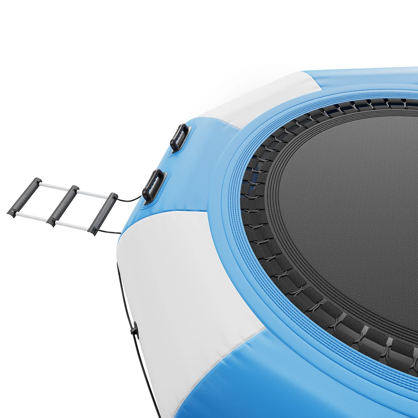 VEVOR 10ft Inflatable Water Trampoline with 3-Step Ladder & Air Pump ...