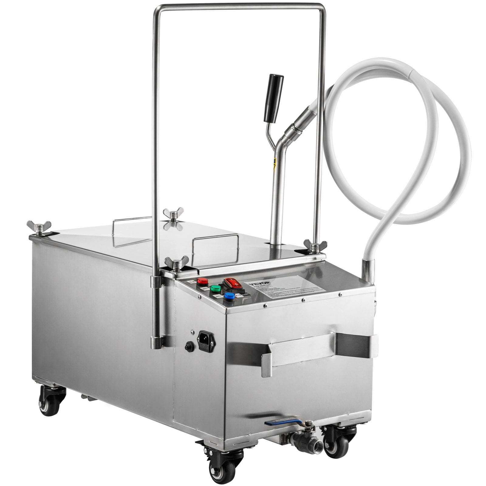 VEVOR 116 lbs Mobile Fryer Filter, 300W Oil Filtration System with Pump ...