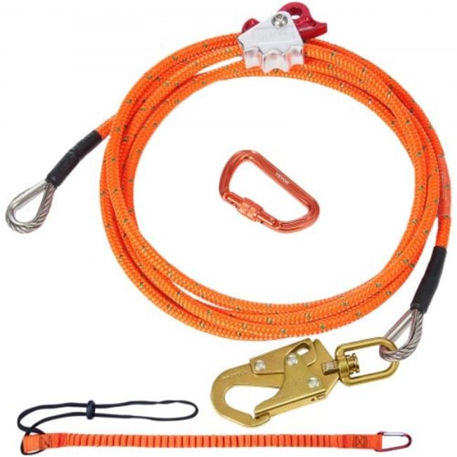 Vevor GSSTJJSGSS16HY1WRV0 12.7 mm 16 ft. 4.8 m Tree Climbing Alloy ...