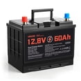 VEVOR 12V 60Ah Dual Purpose LiFePO4 Lithium Battery, 800 CCA Group 24 ...