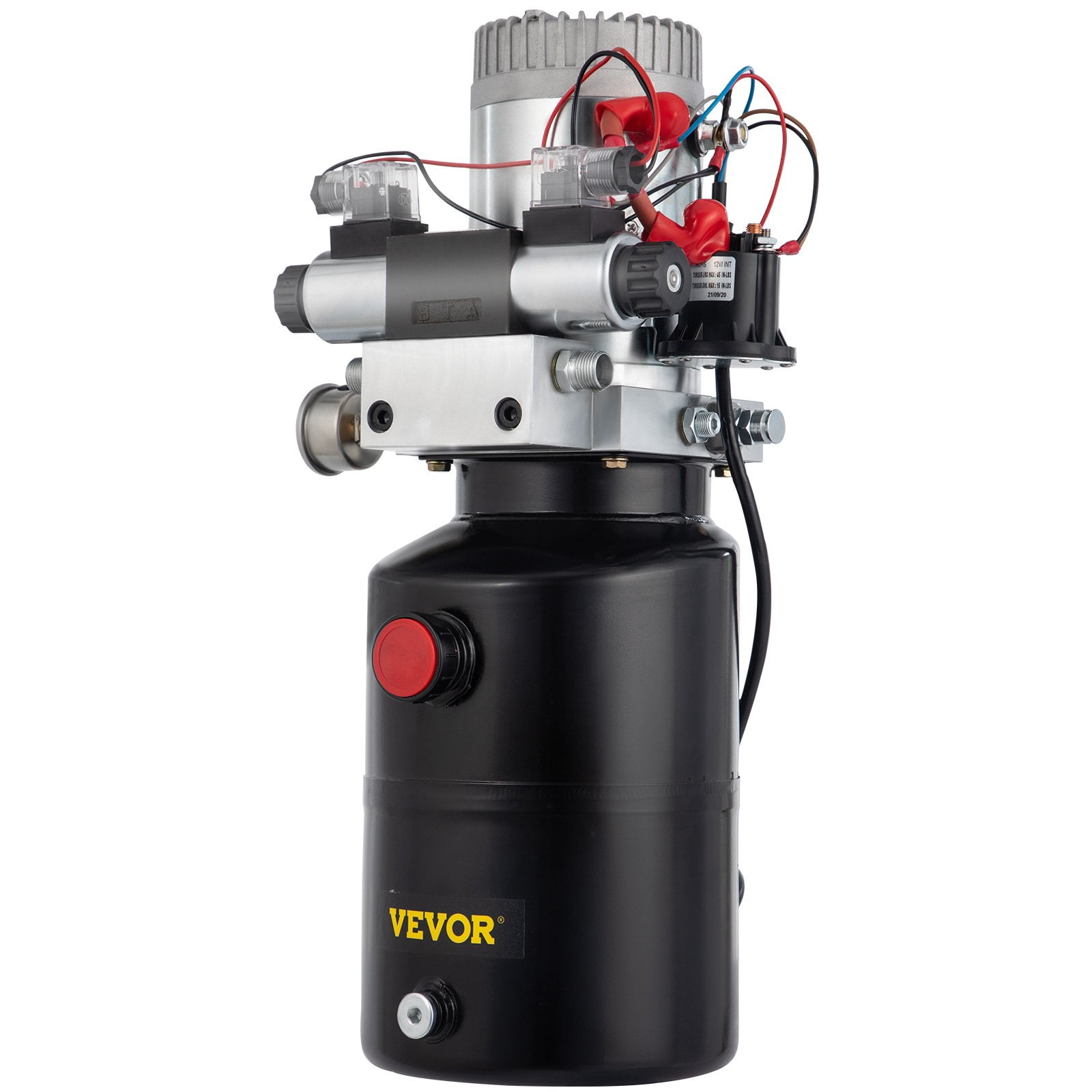 VEVOR 12V Double-Acting Hydraulic Pump (6qt) for Dump Trailers & Lifts ...