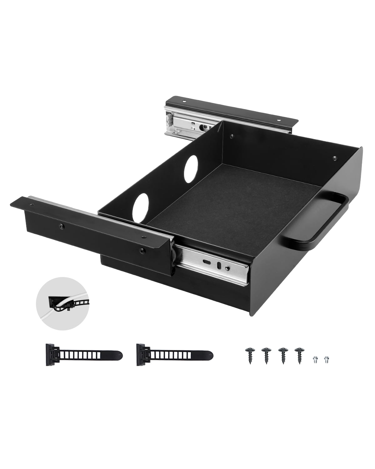 VEVOR 13" Wide Under Desk Drawer Slide Out, Under Desk Mount Pull Out ...