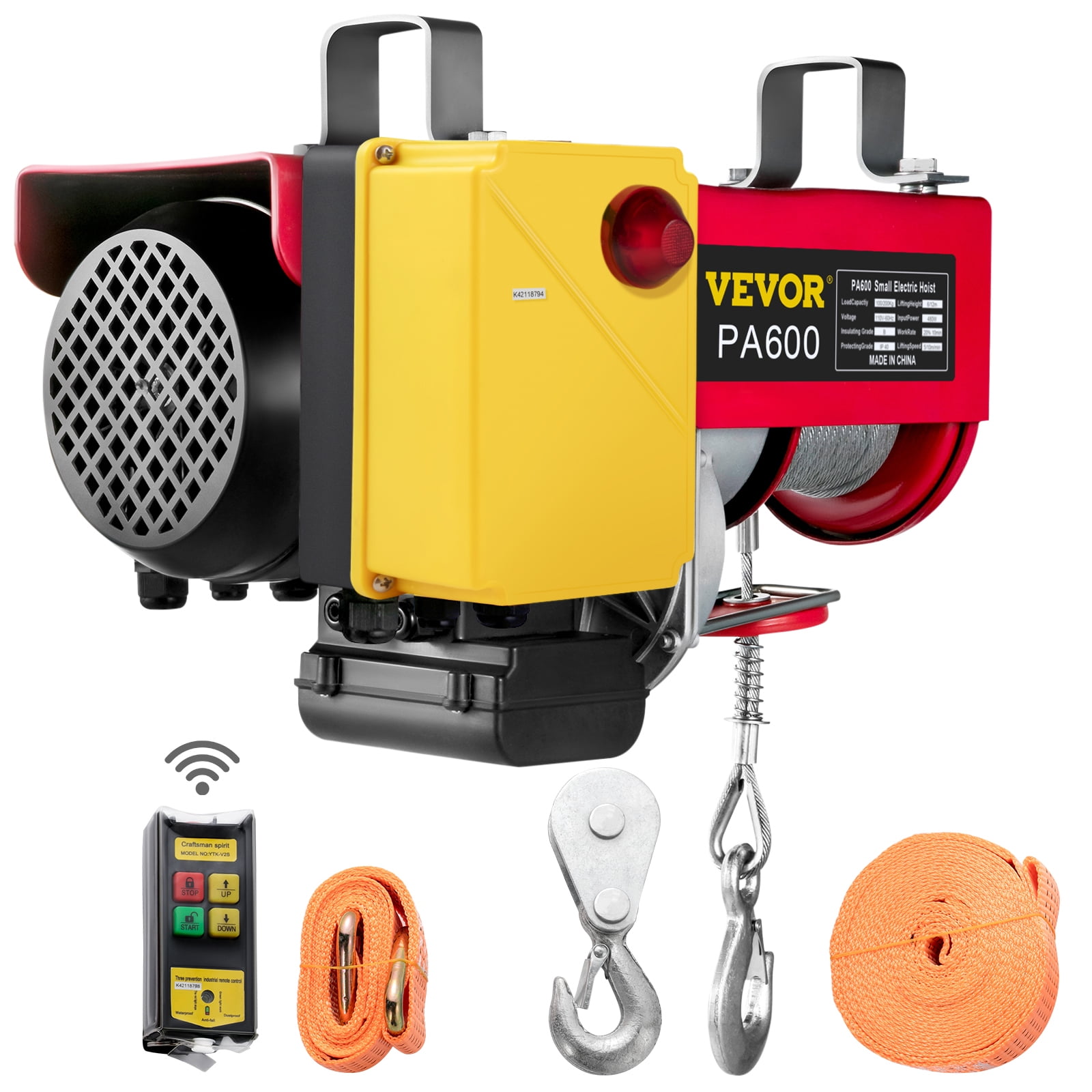 Electric Hoist With Wireless Remote Receiver Ip65 24v, 36v, 220v, 380v