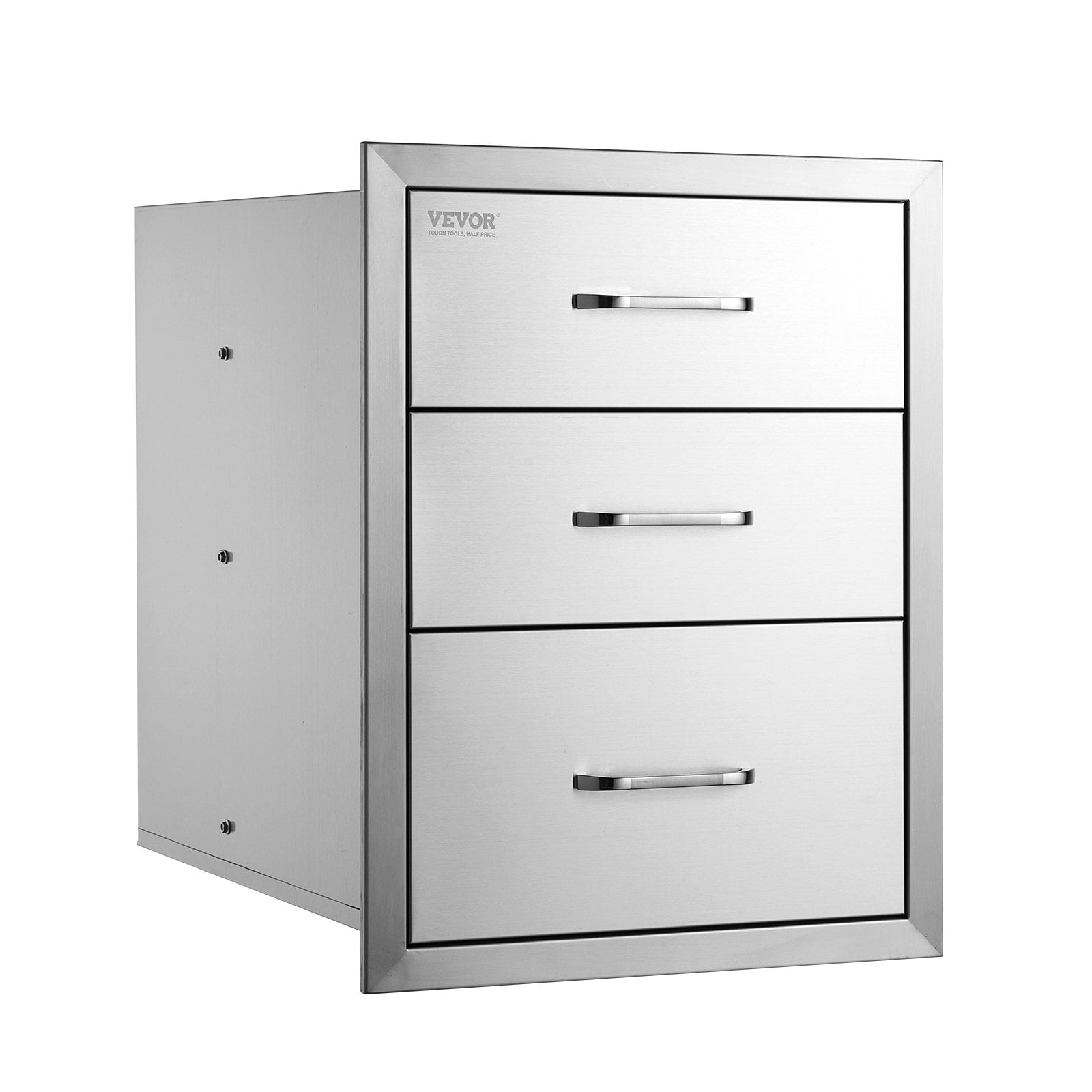 VEVOR 14"x20.3"x23" Stainless Steel Triple Access BBQ Drawers with ...