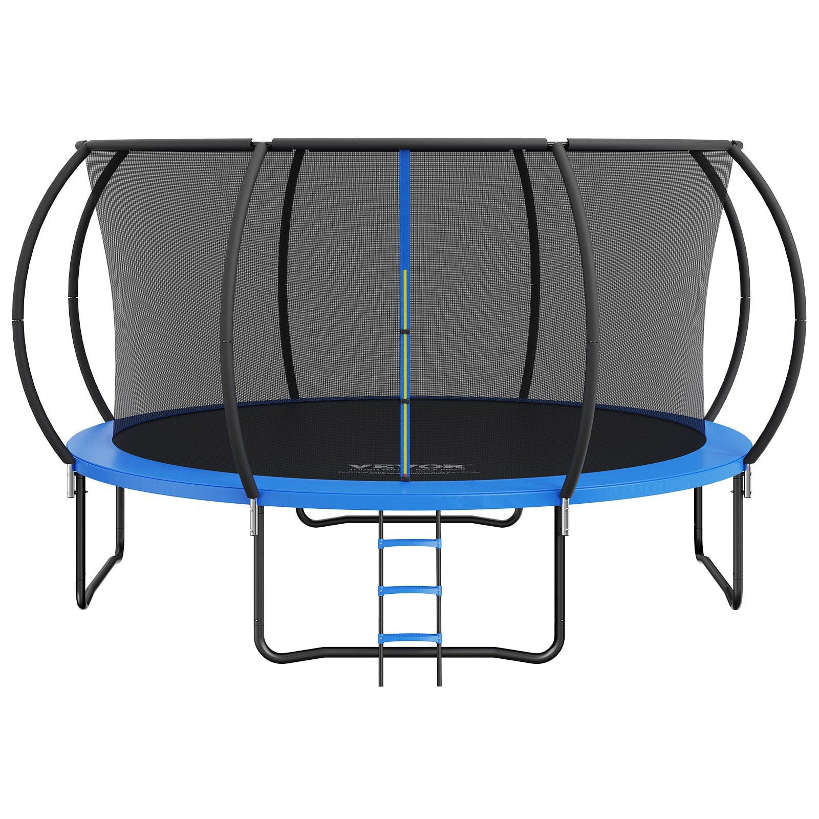 VEVOR 14FT Heavy Duty Trampoline with Enclosure Net, Ladder & Curved ...