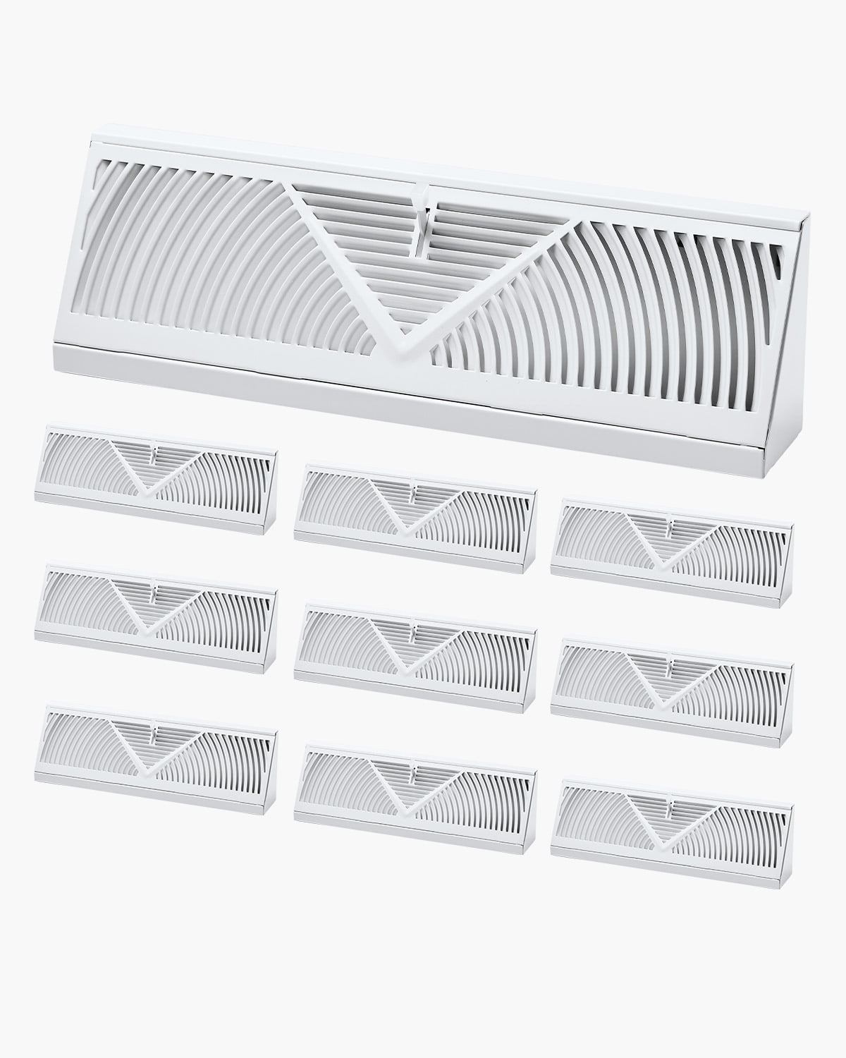 VEVOR 15-Inch Floor Registers,10-Pack Baseboard Registers, HVAC Heavy ...