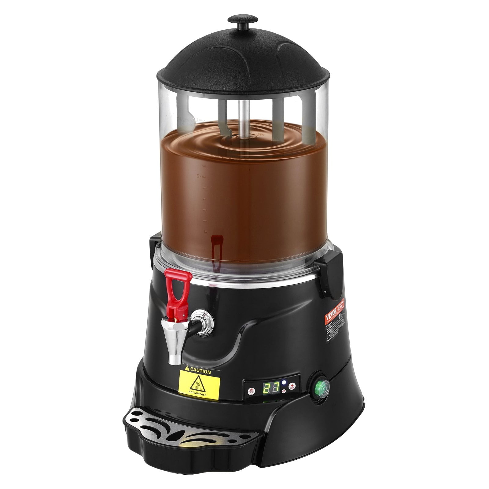 VEVOR 2.6 Gal Hot Chocolate Dispenser, Commercial Hot Drink Machine ...