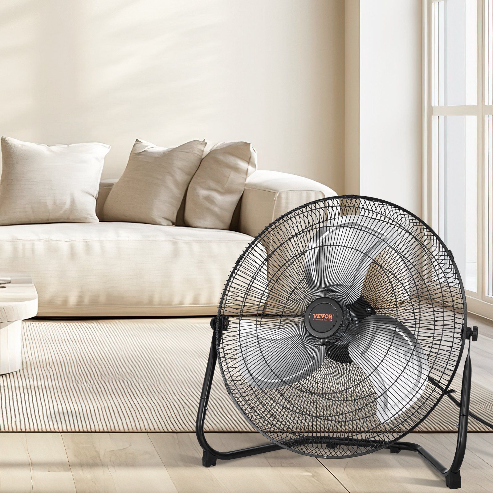 VEVOR 2 PCS Floor Fans, 3 Speeds High Velocity Heavy Duty 20 Inch ...