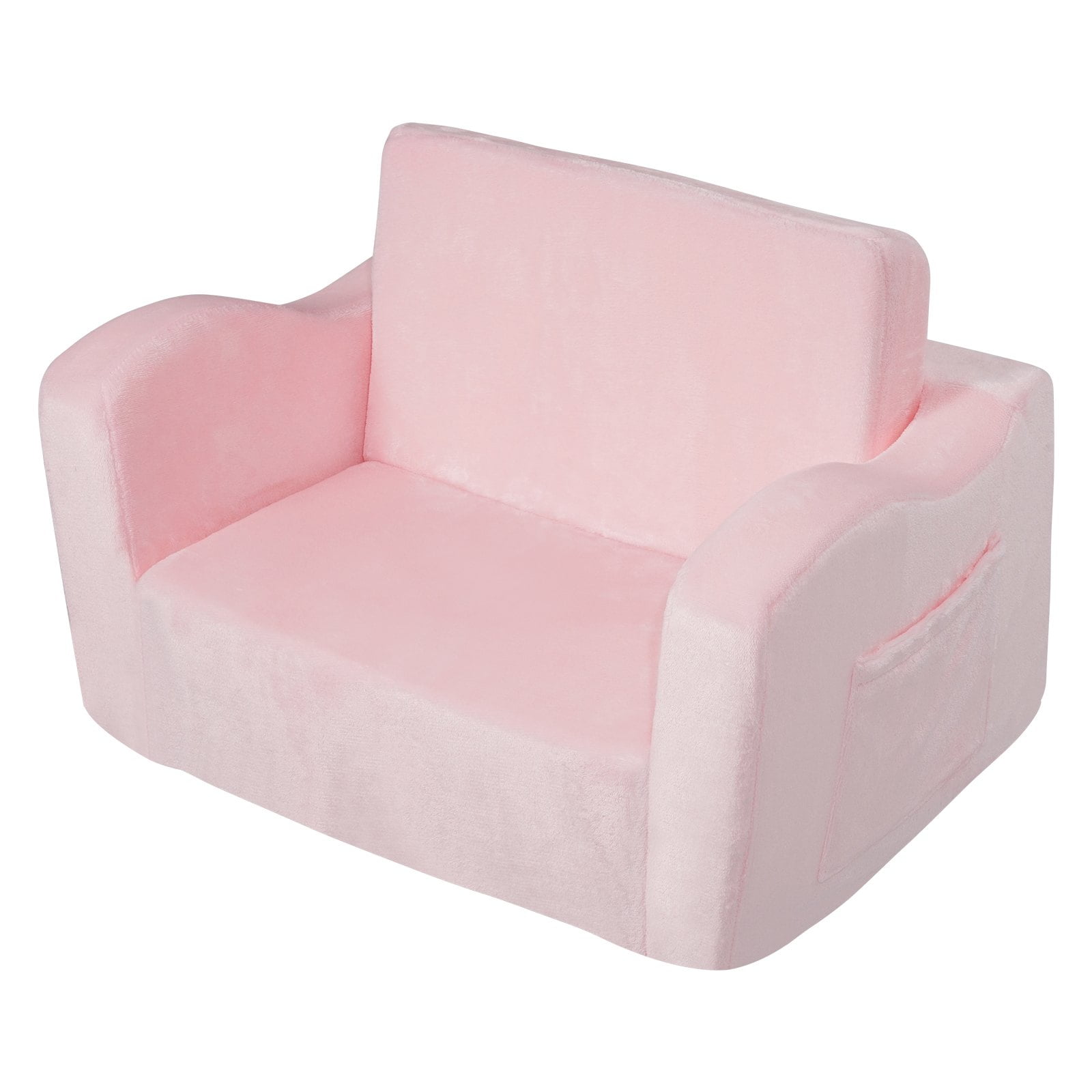 VEVOR 2-in-1 Foldable Baby Lounger & Kids Sofa – Comfy Pink Toddler ...