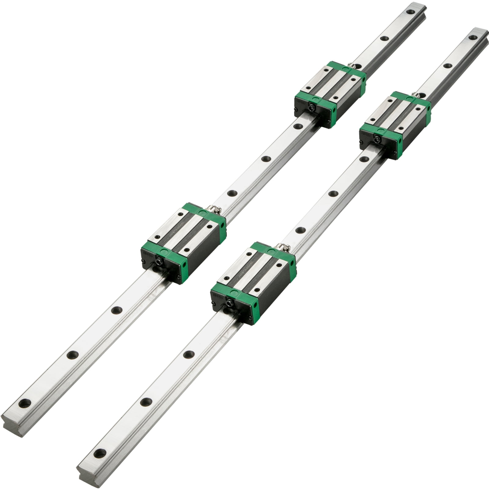 VEVOR 2 pcs Linear Rails Linear Bearings and Rails HSR20-2000mm Linear ...