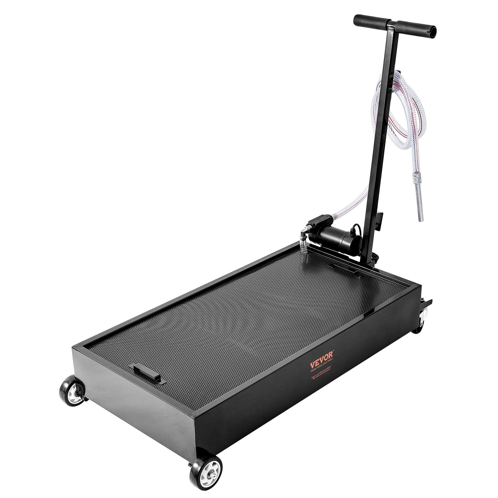VEVOR 20-Gallon Low Profile Oil Drain Pan with Electric Pump - Rolling ...