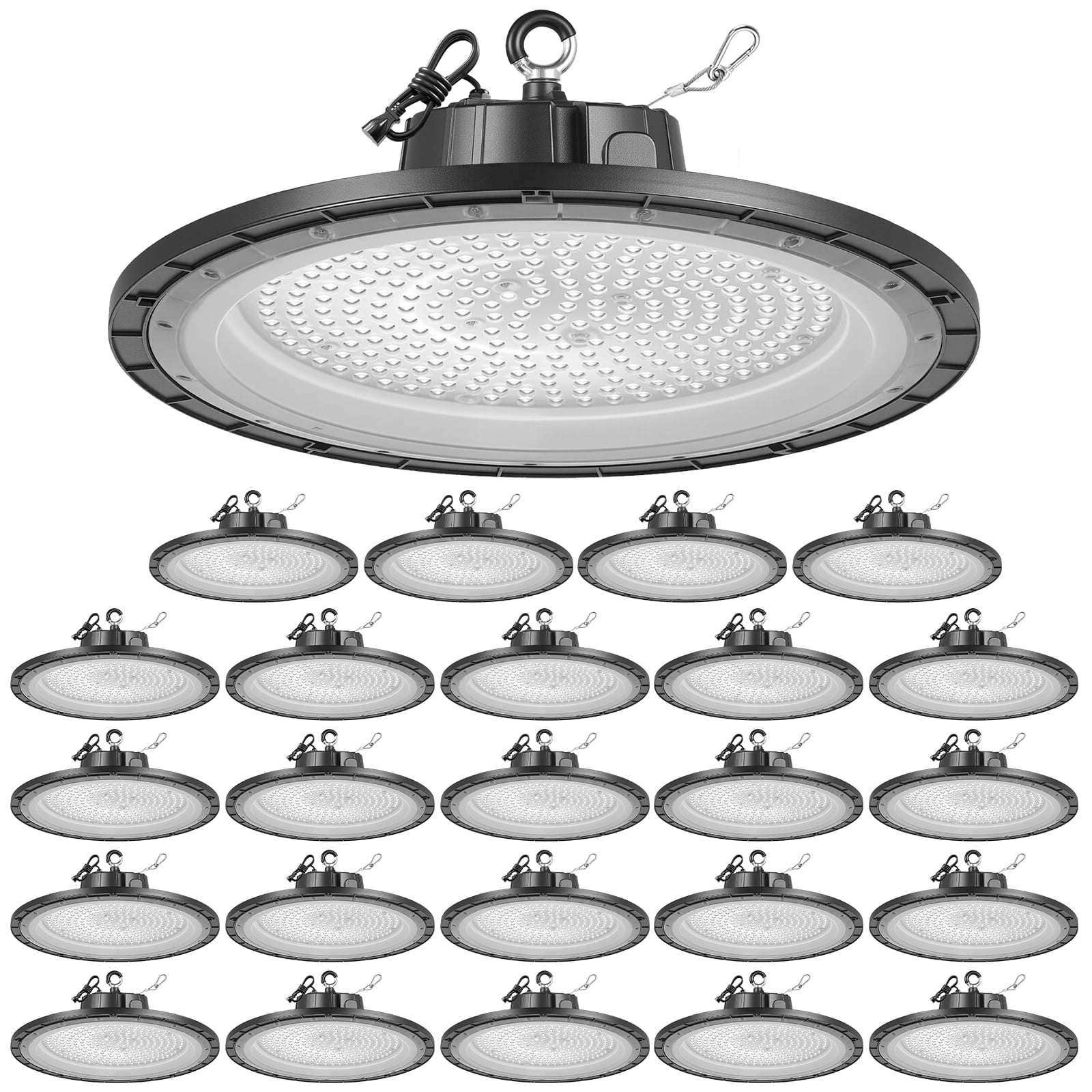 VEVOR 20 Pack LED High Bay Lights, 5000K 150W 21000LM Super Bright UFO ...