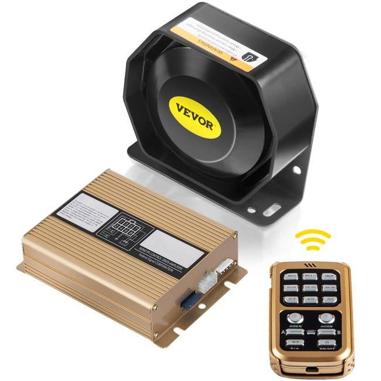 VEVOR 200W Car Police Alarm System, Loud Emergency Warning Siren with 8 ...