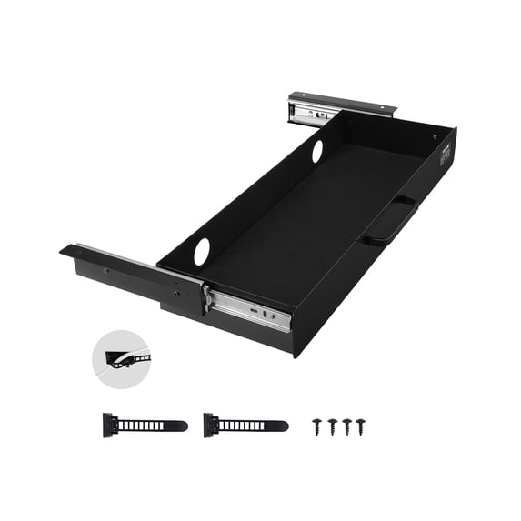 VEVOR 22 Inch Wide Under Desk Drawer Slide Out,Under Desk Mount Pull ...