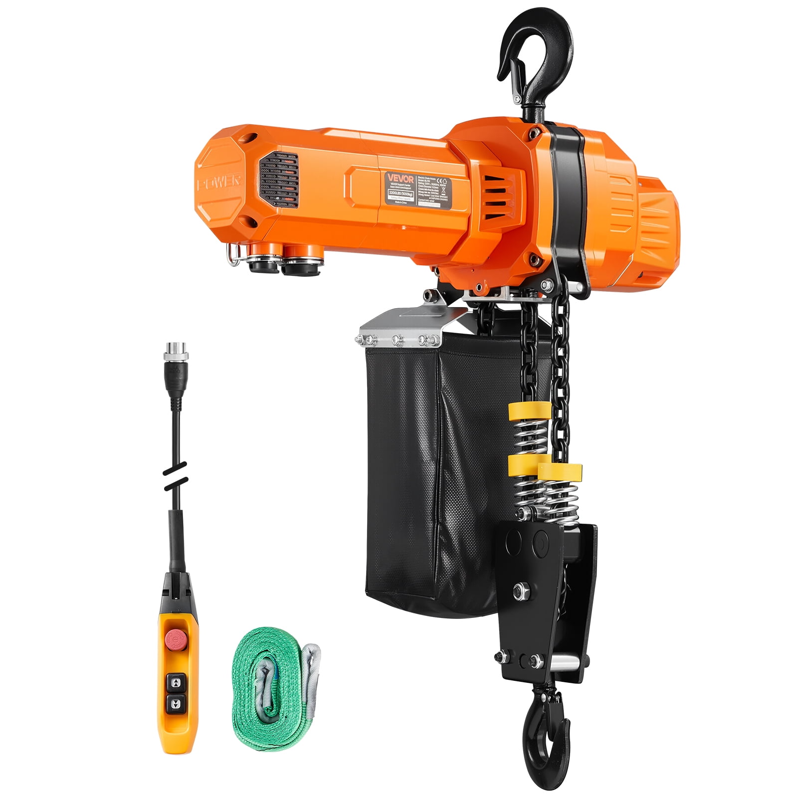 VEVOR 2200 lbs Electric Chain Hoist, 20 ft Lifting Height, 120V Single ...