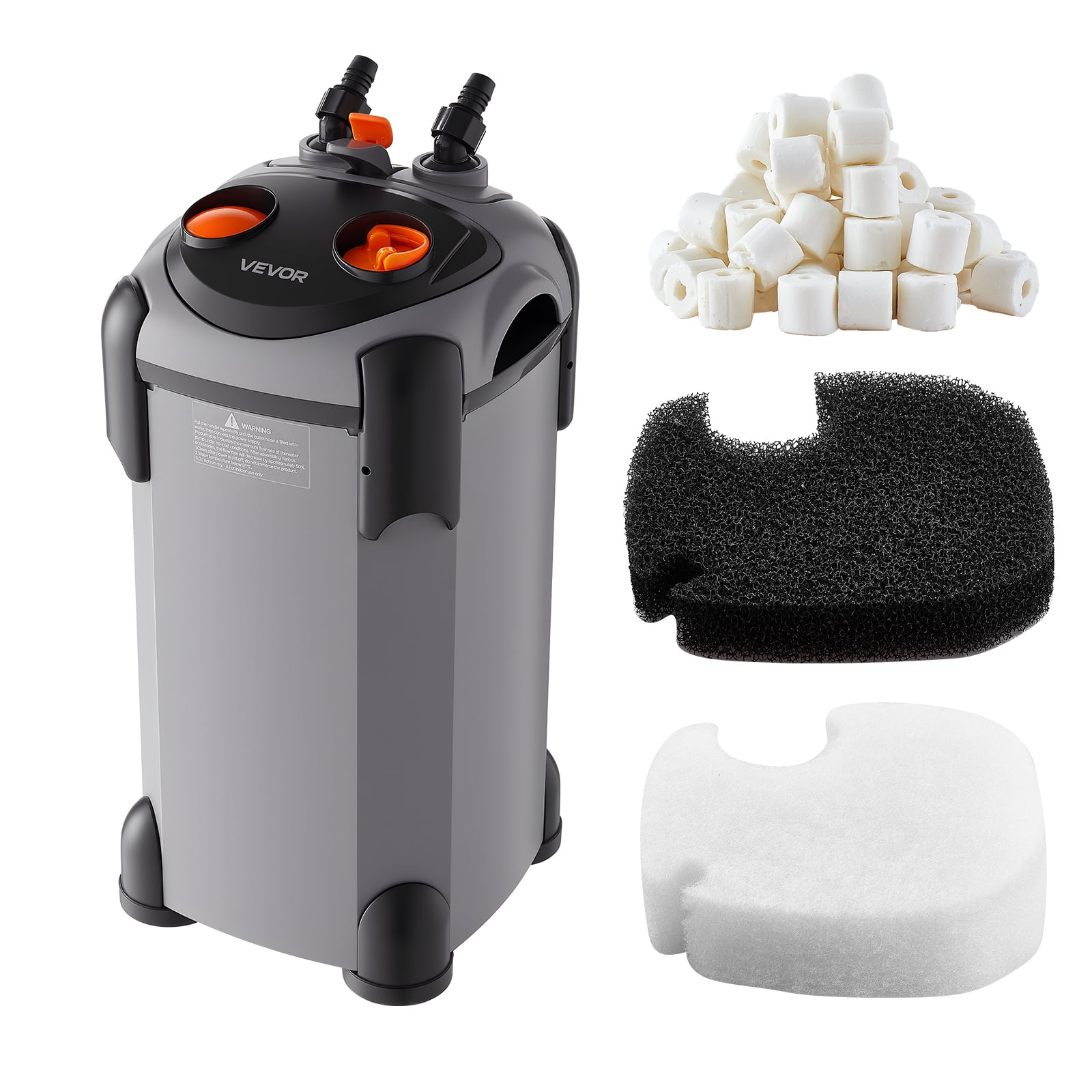 VEVOR 224.5GPH Canister Filter, 3-Stage External Aquarium Filter with ...