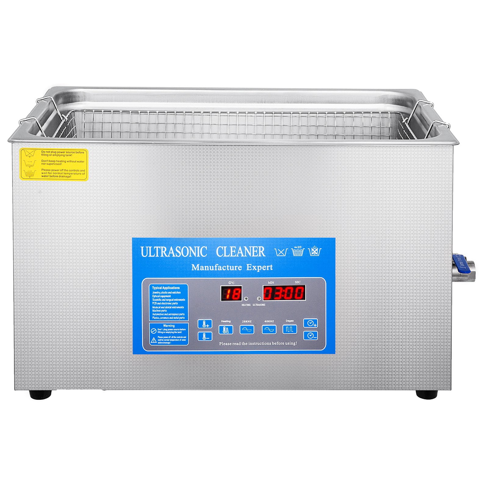 VEVOR 22L Ultrasonic Cleaner - Jewelry, Glasses, Parts (Dual Frequency ...