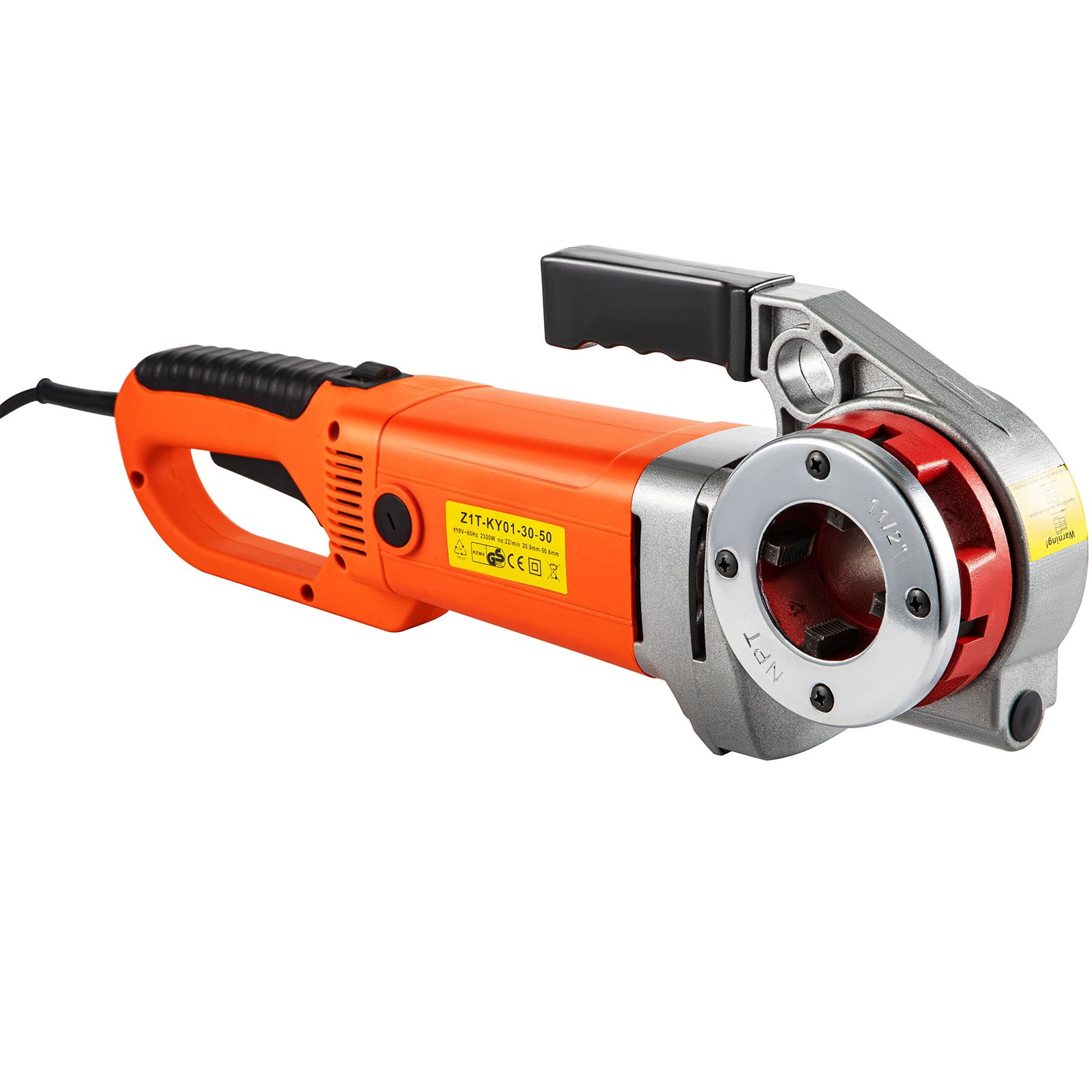 VEVOR 2300W Electric Pipe Threader Kit, 110V Portable Hand-Held Machine with 6 Dies, Heavy-Duty ...