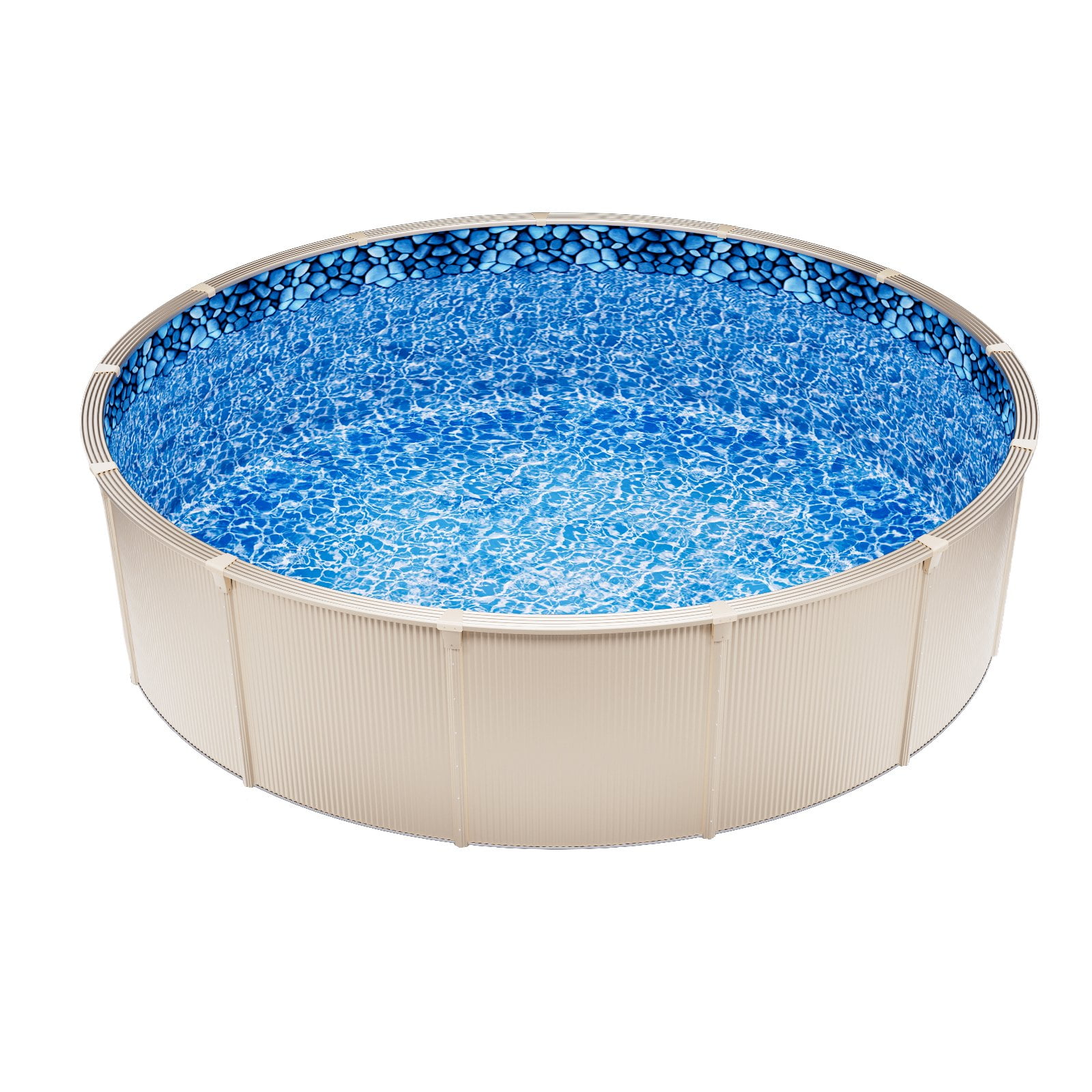 VEVOR 24-Foot Round Unibead Pool Liner – 52-Inch Wall Height, Durable ...