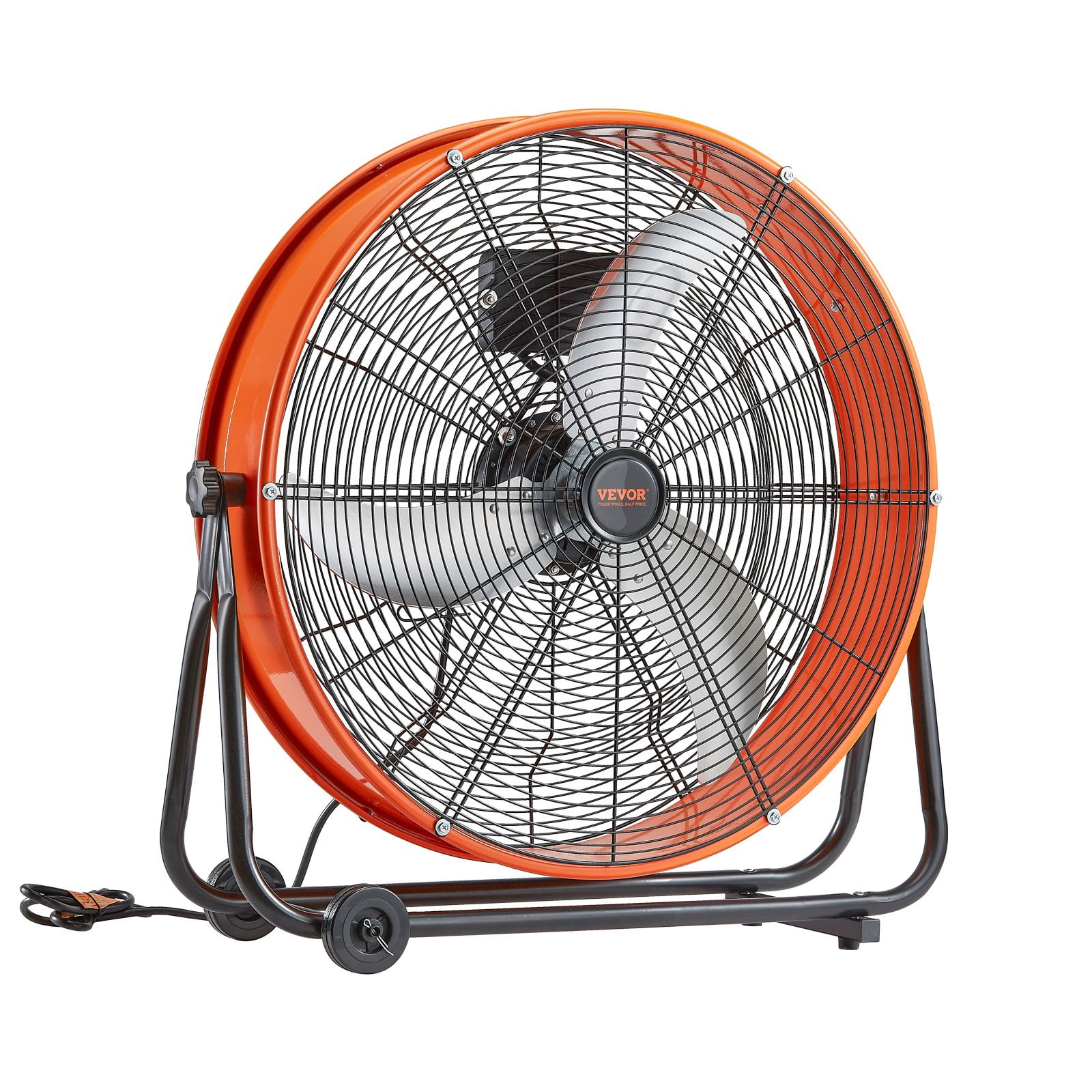 VEVOR 24-Inch High-Velocity Drum Fan, Industrial 3-Speed Fan with Timer ...