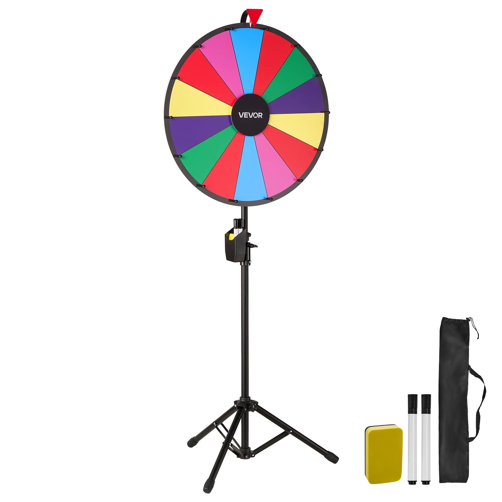 VEVOR 24 in Spinning Prize Wheel, 14 Slots Spinning Wheel with Tripod ...