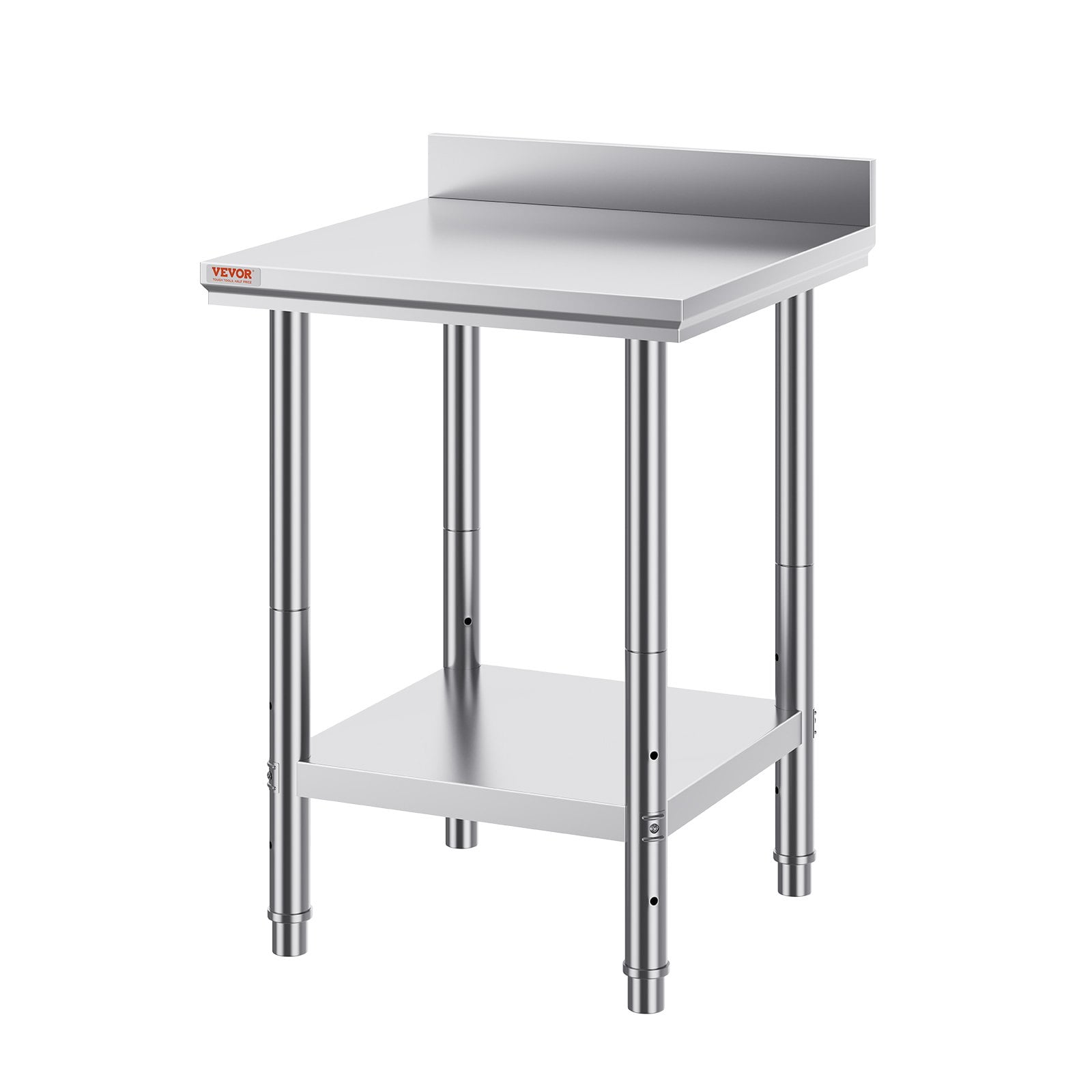 VEVOR 24"x24" Stainless Steel Work Table (Commercial Kitchen, Food Prep ...