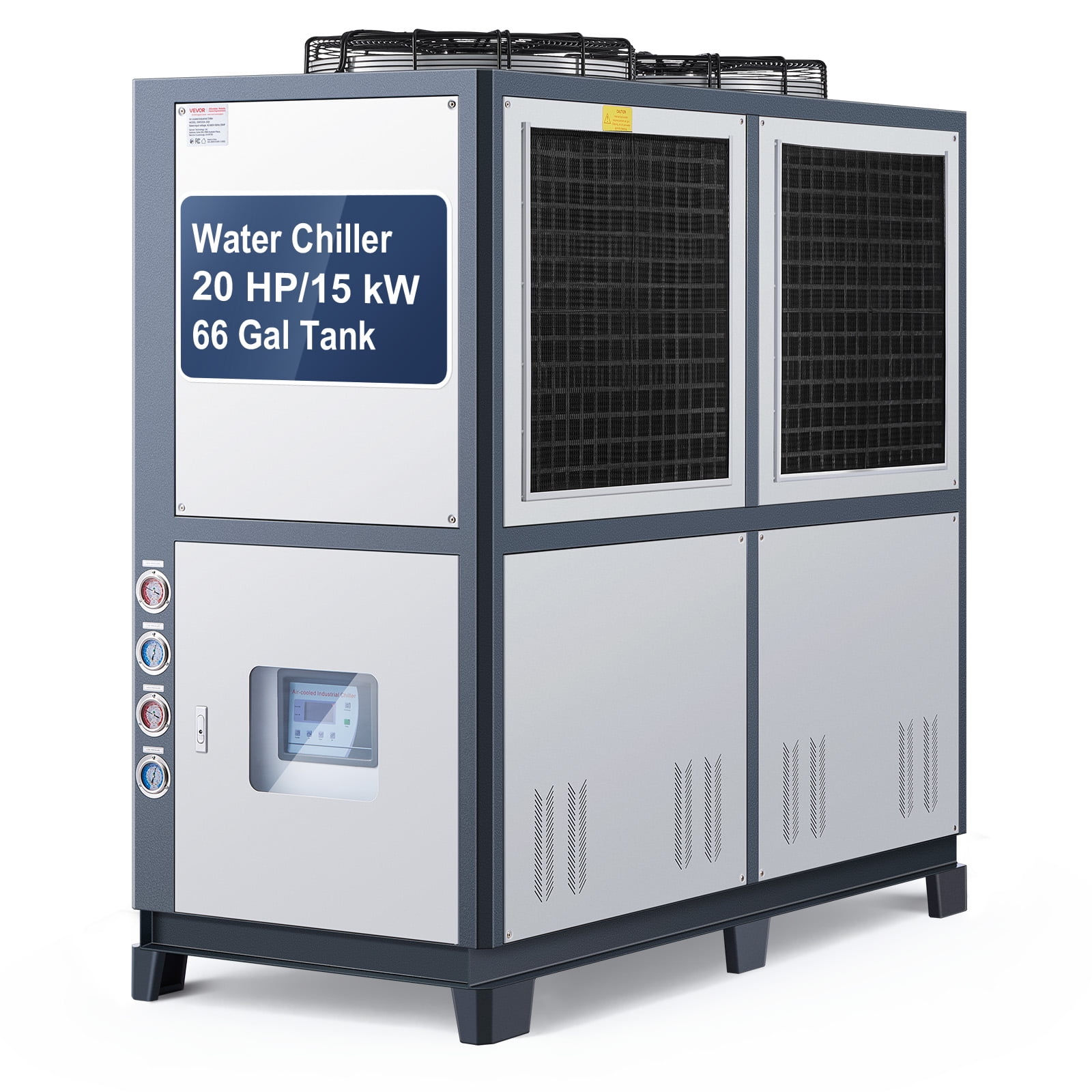 VEVOR 25HP Industrial Water Chiller, Air-Cooled Water Chiller with ...
