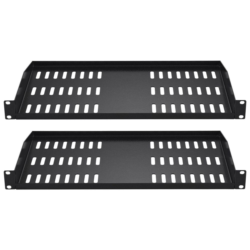 VEVOR 2PCS 1U Server Rack Shelf 10"/254 mm Depth Vented Rack Mount ...