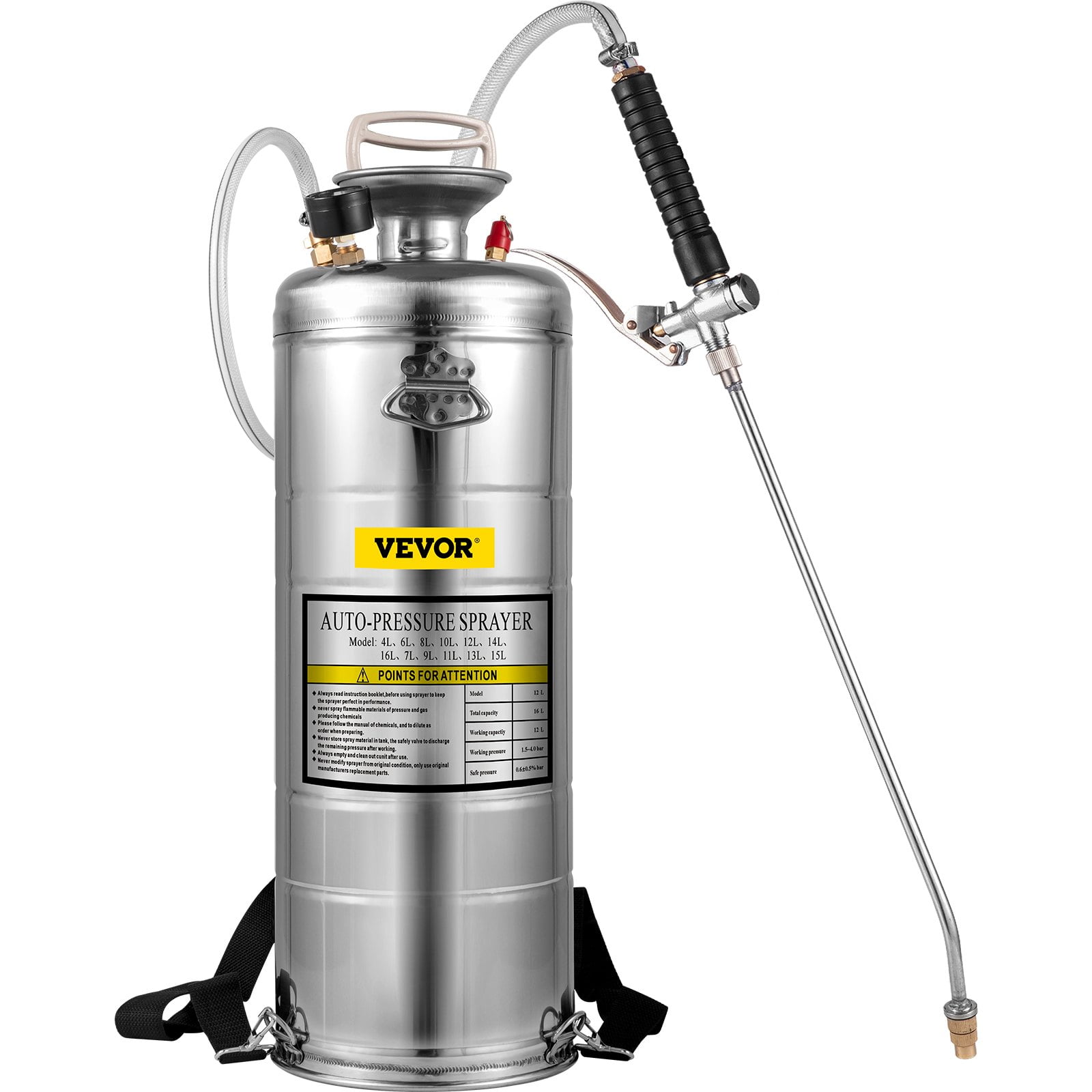 VEVOR 3.5 Gallon Stainless Steel Sprayer - Walmart.com