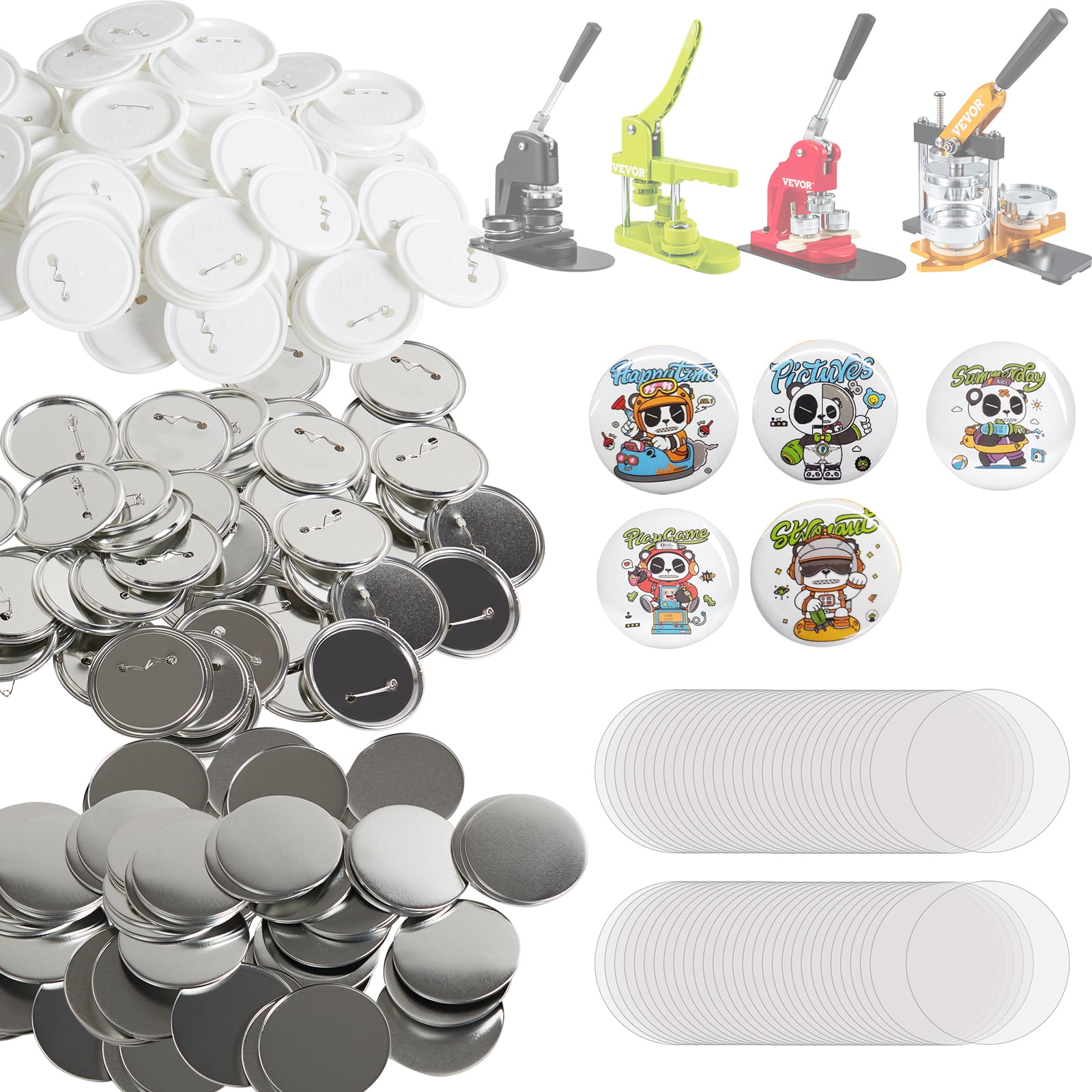Button Maker 200 Sets 58mm Button Supplies For Jamaica 2.25 Button Supplies