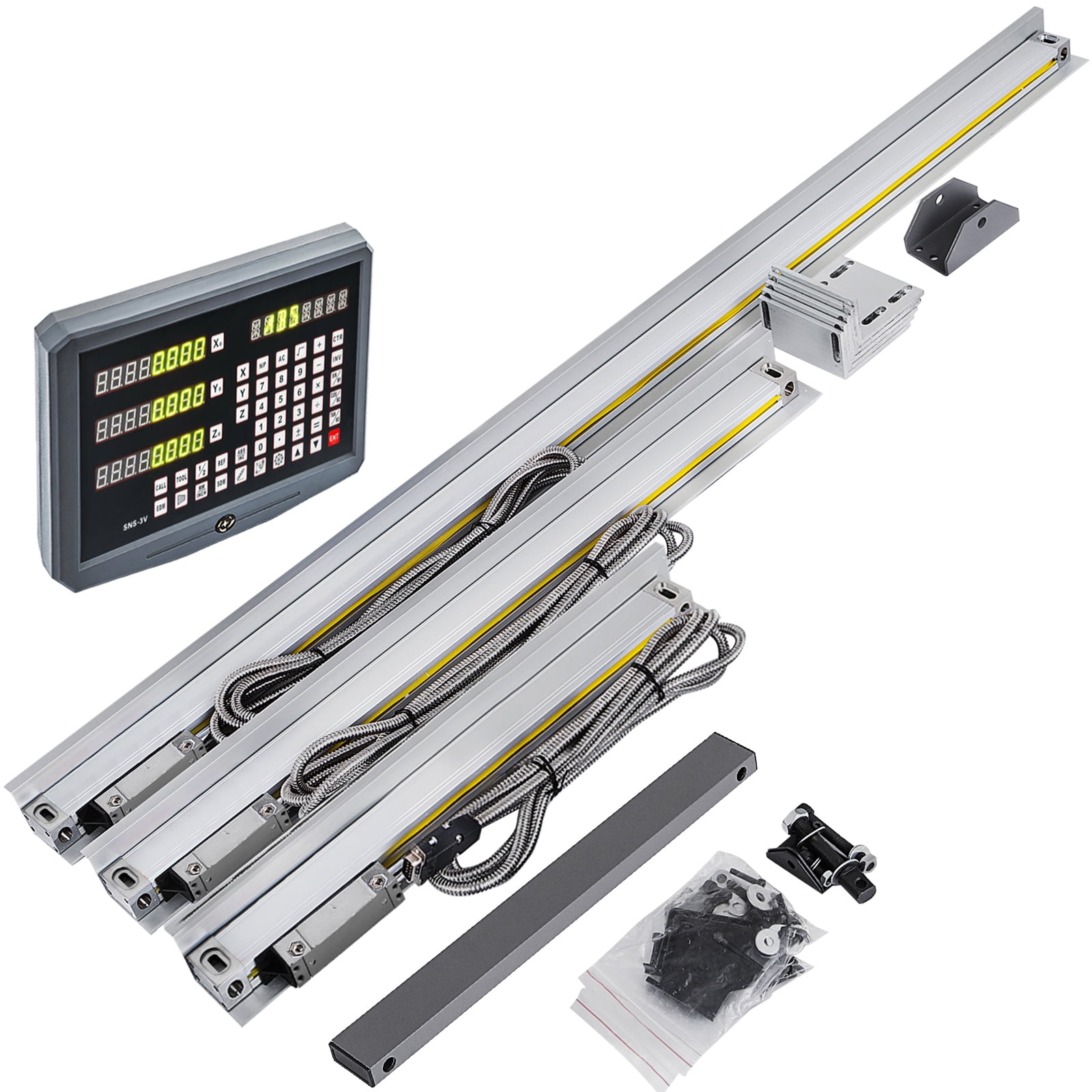 VEVOR 3 Axis Digital Readout DRO Display 250mm+550mm+750mm Travel ...