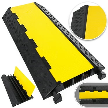 BENTISM Modular Rubber Speed Bump Driveway Cable Protector Ramp 6 Feet ...