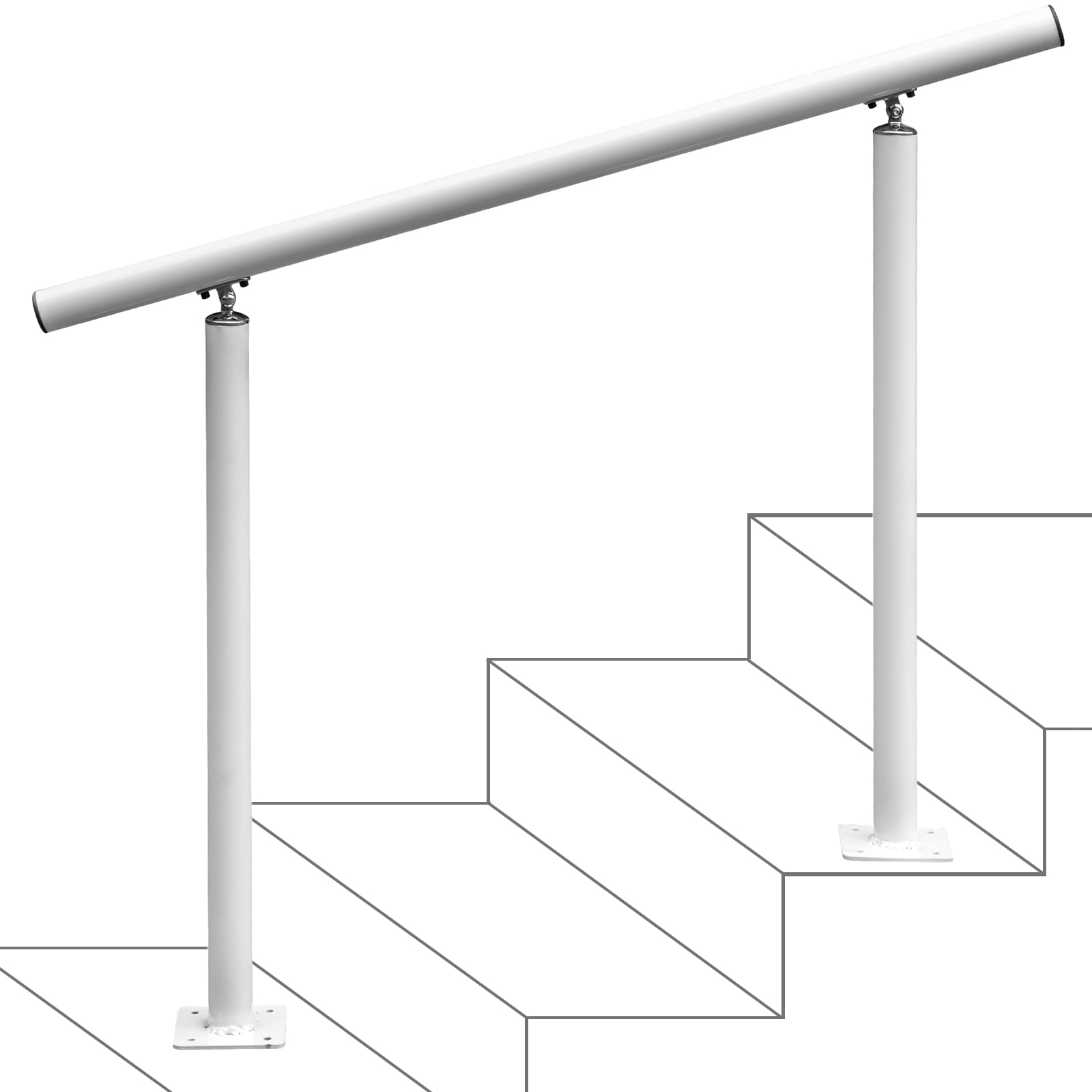 VEVOR 3 FT Handrail Adjustable from 0 to 60 Degrees, 34 inch Outdoor ...