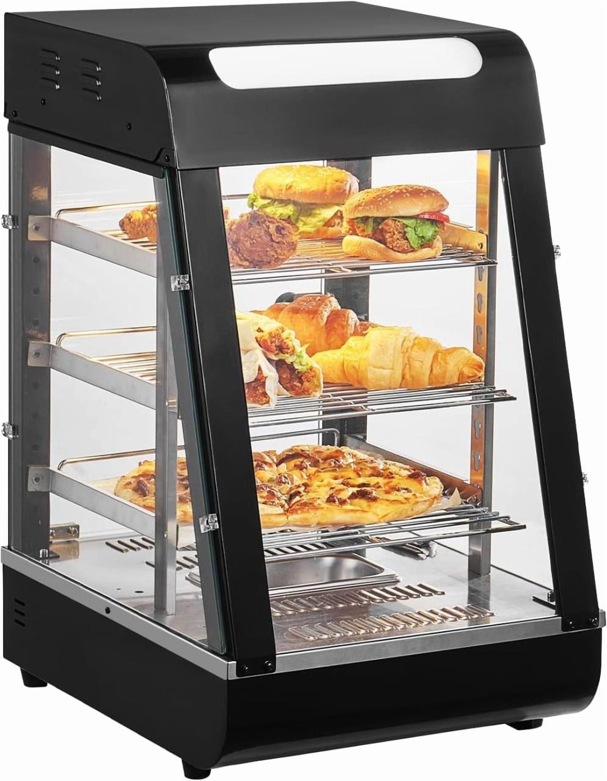 VEVOR 3-Tier 1000W Food Warmer, 86°F-185°F, Adjustable Shelf, Light ...