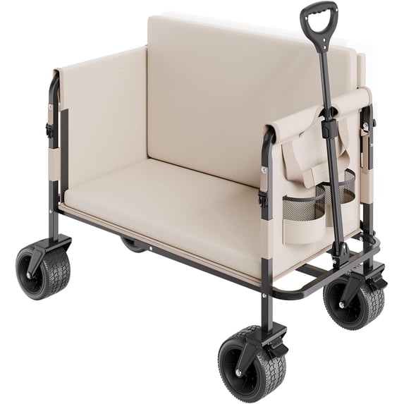 VEVOR 3-in-1 550lbs/220L Large Collapsible Folding Wagon, Convert to ...