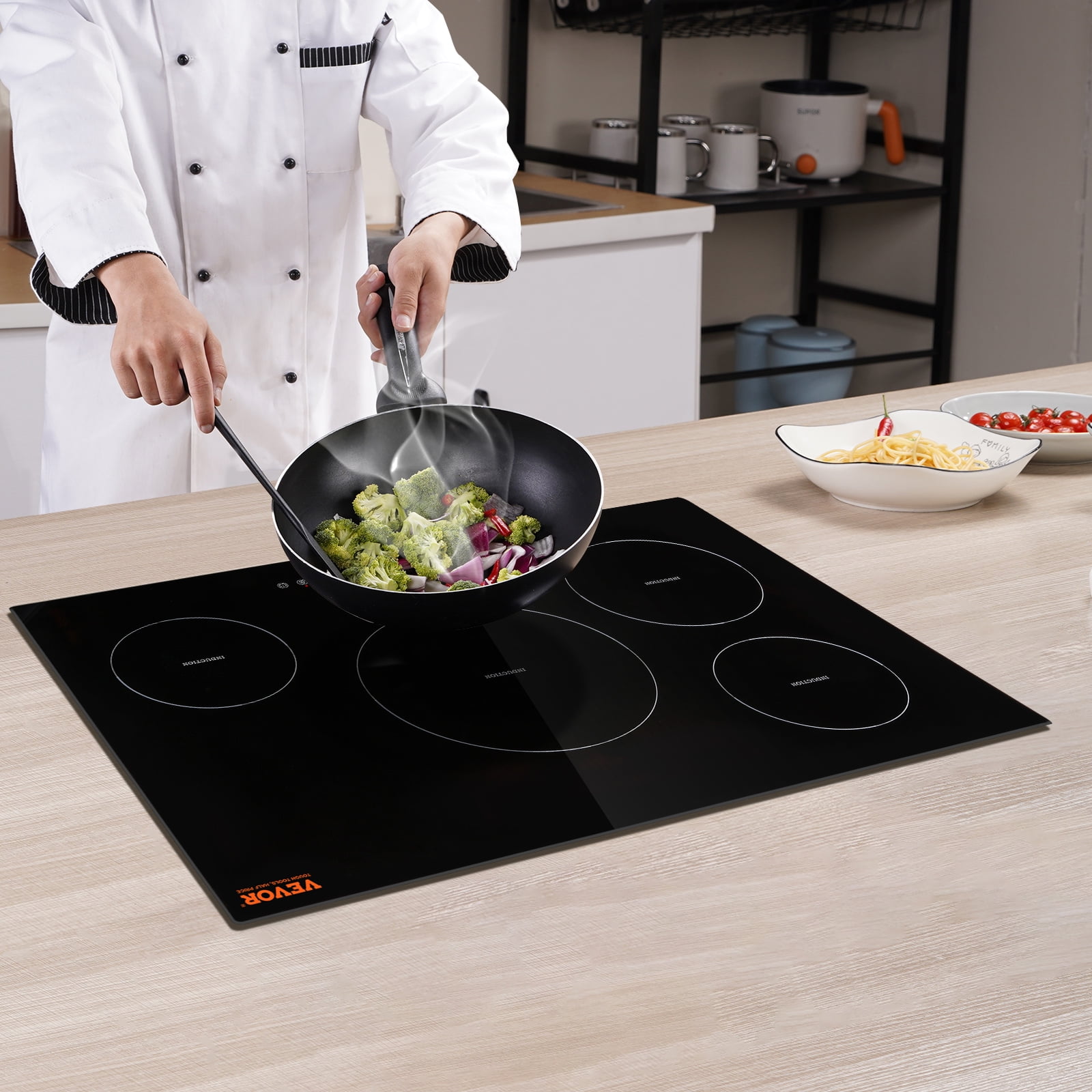 VEVOR 30 inch Electric Cooktop 4 Burners Ceramic Glass Stove Top Touch ...
