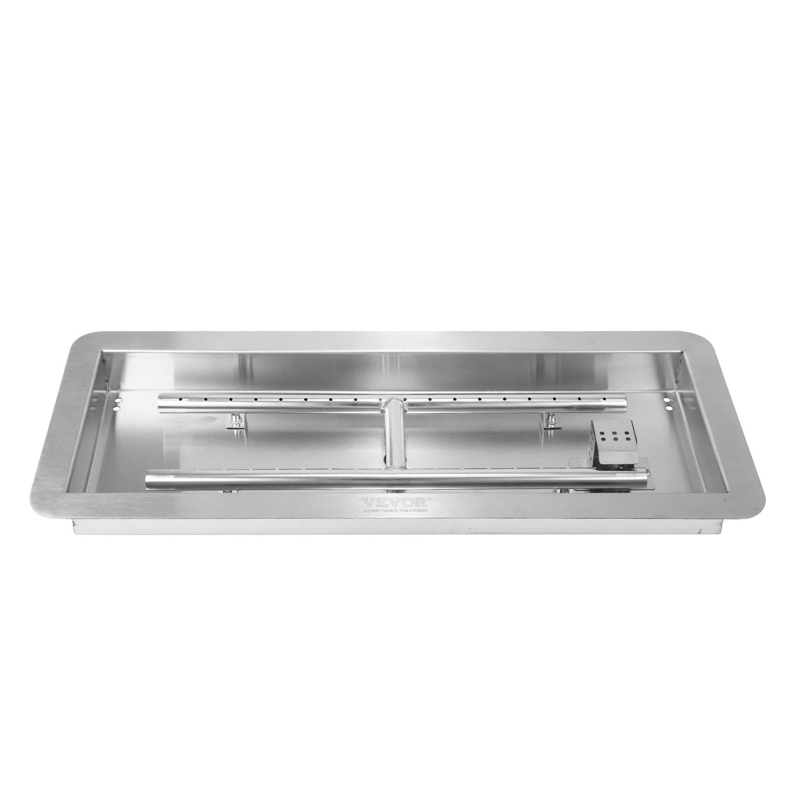 VEVOR 36 x 12 inch Drop-in Fire Pit Pan, Rectangular Stainless Steel ...