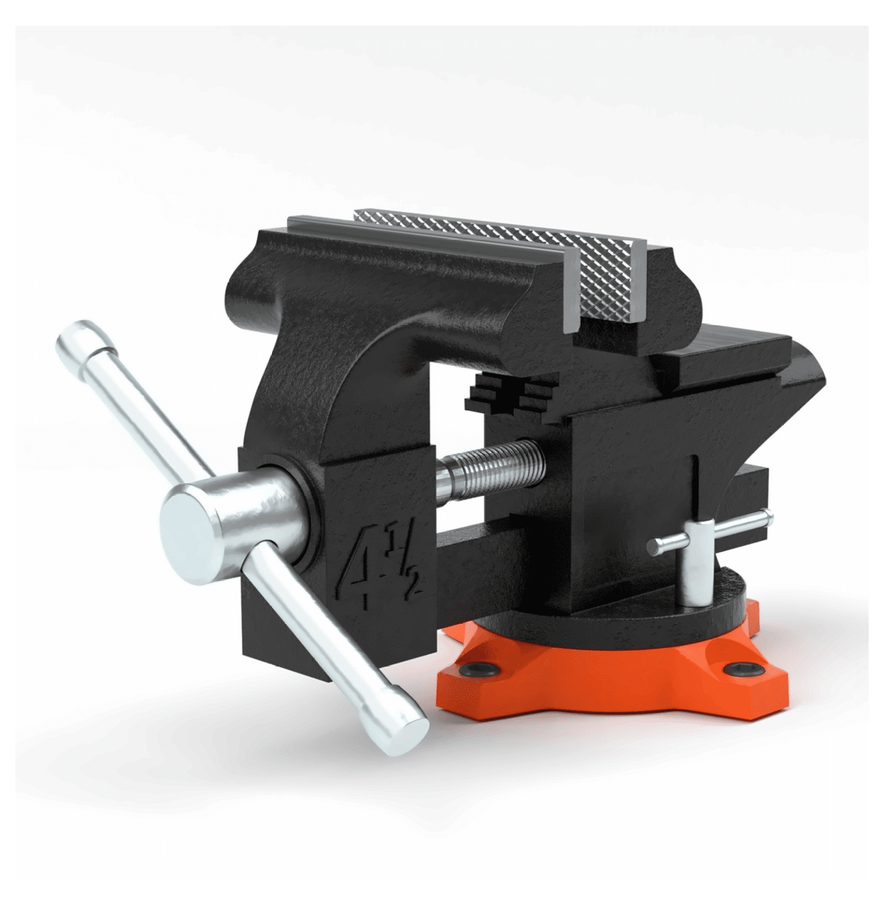 VEVOR 4.5" Bench Vise w/ Anvil 240°Swivel Base Heavy Duty Multipurpose ...