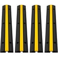 VEVOR 4 Pack of 1-Channel Rubber Cable Protector Ramps Heavy Duty ...