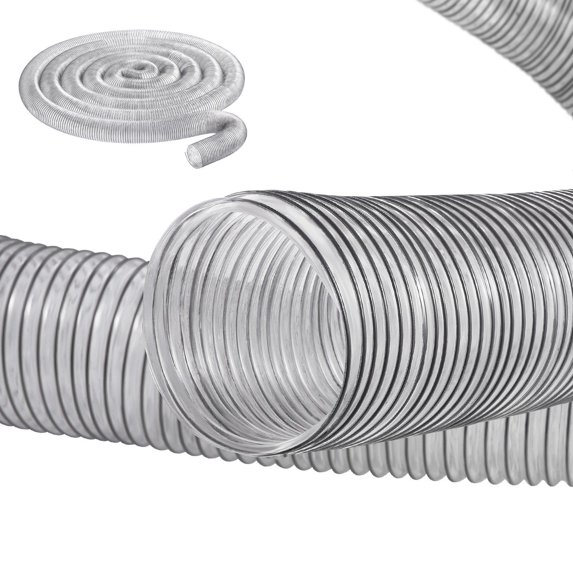 VEVOR 4'' x 50' Dust Collection Hose Thickened PVC Flexible Clear Hose ...