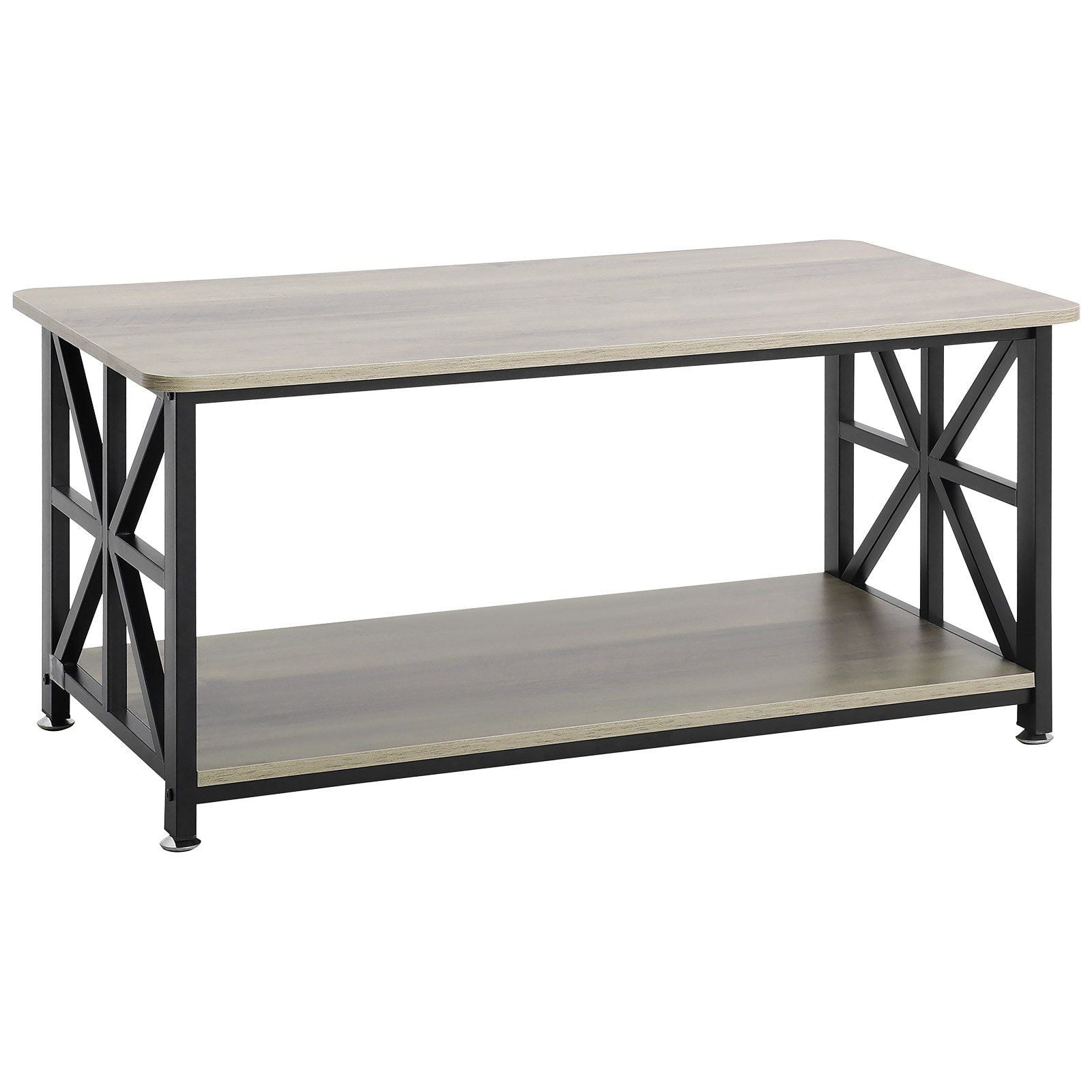 Vevor ZFXBSKFZ40YCXAGD0V0 40 in. Rectangle Farmhouse Coffee Table with ...