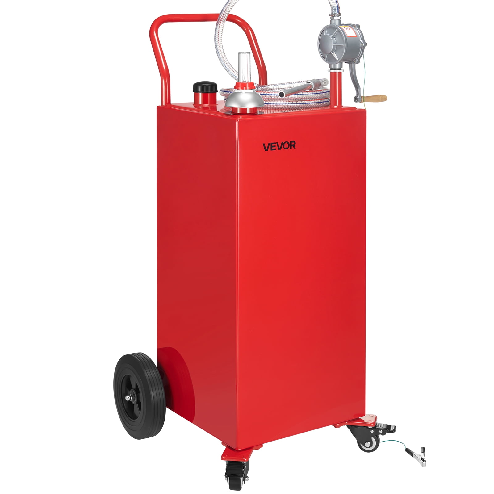 VEVOR 40 Gallon Fuel Caddy, Gasoline & Diesel Fuel Tank with Manual ...