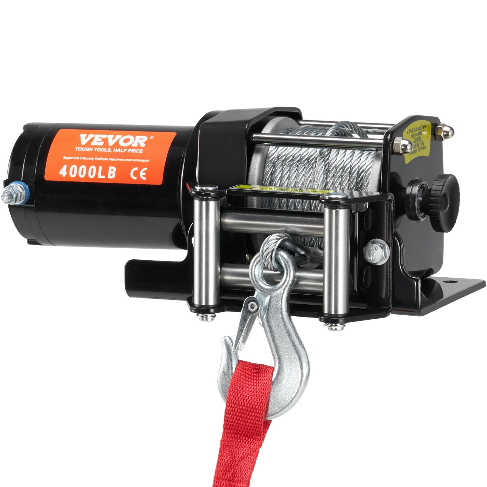 VEVOR 4000 lbs Electric Winch for ATV/UTV, Steel Cable, IP55 Waterproof ...