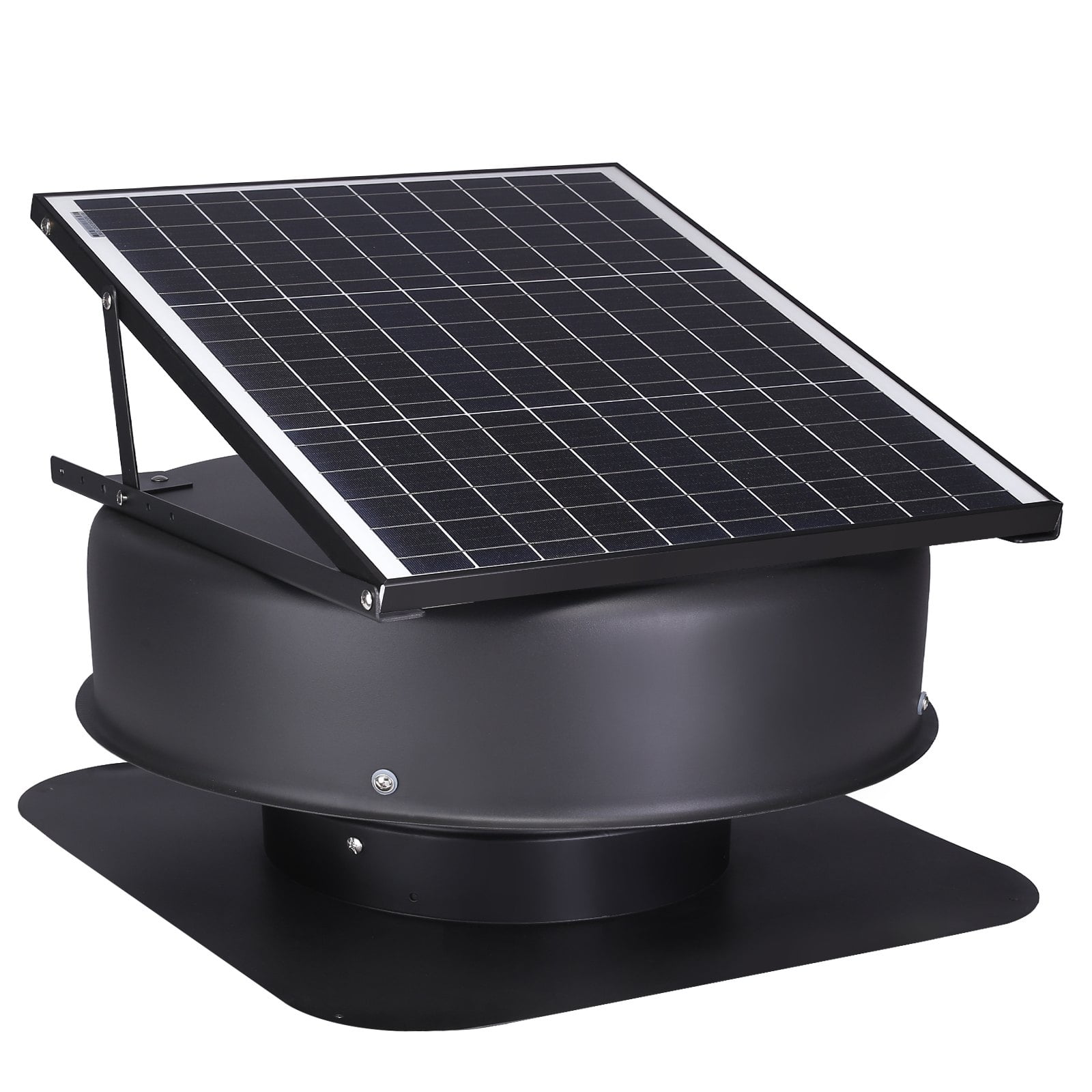 VEVOR 40W Solar Attic Fan, 1230 CFM Roof Vent with 110V Adapter ...