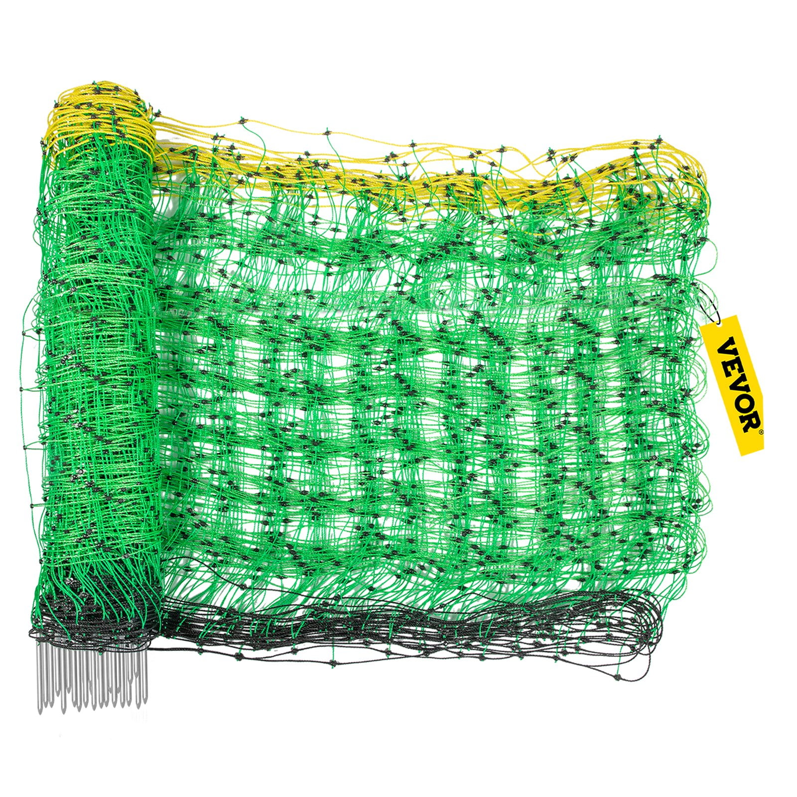 VEVOR 42.5" x 164' Electric Fence Netting Kit, PE Mesh with 14 Double ...